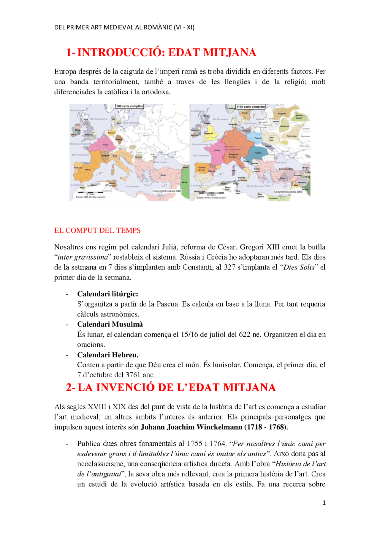 Apunts història medieval - Docsity