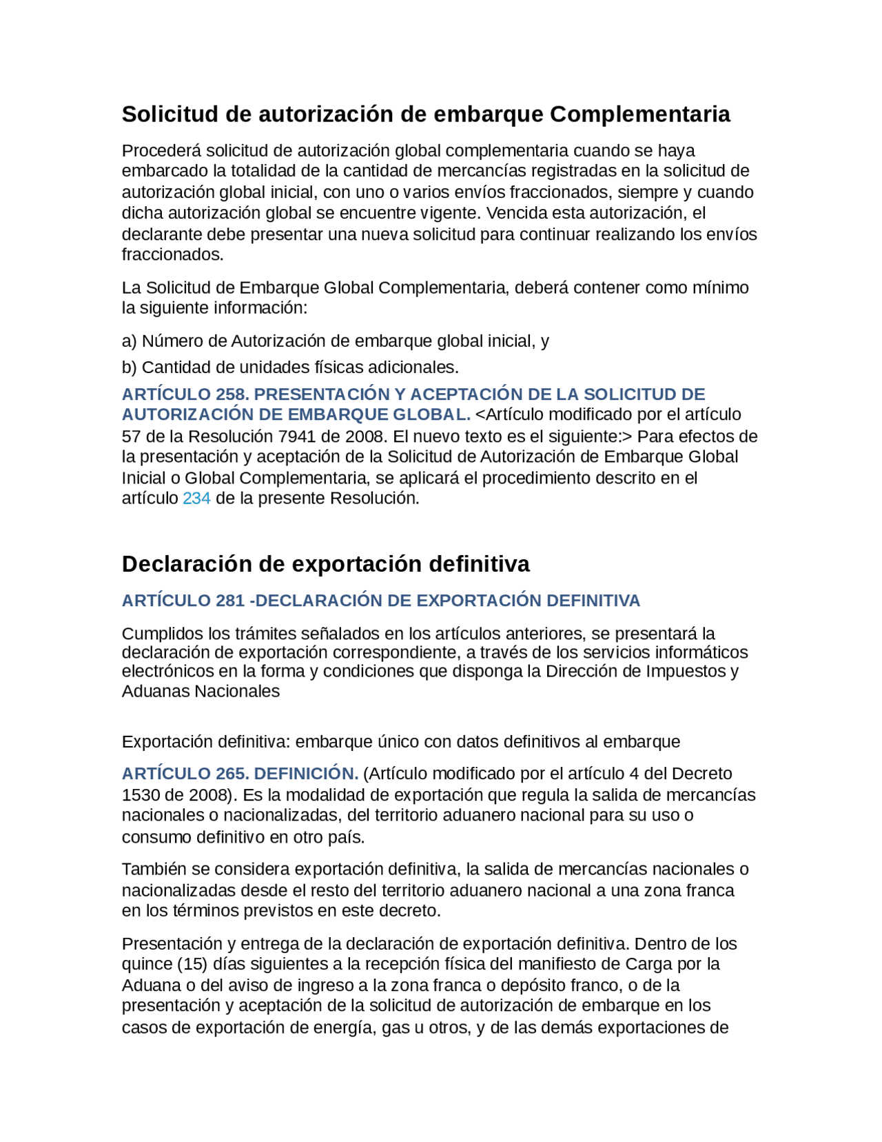 Solicitud de embarque complementaria - Docsity
