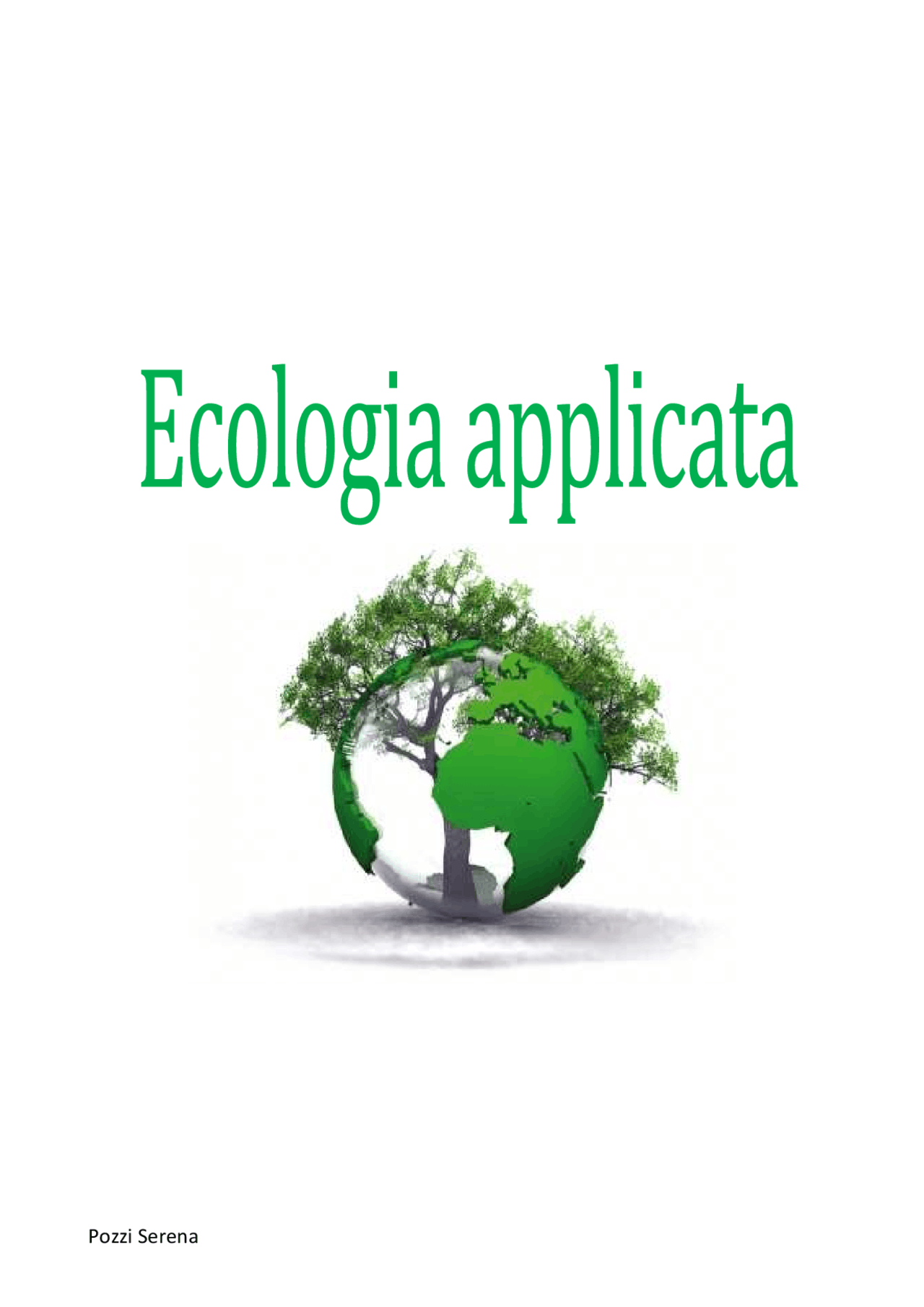 Dispensa Completa Per Lesame Di Ecologia Applicata Docsity