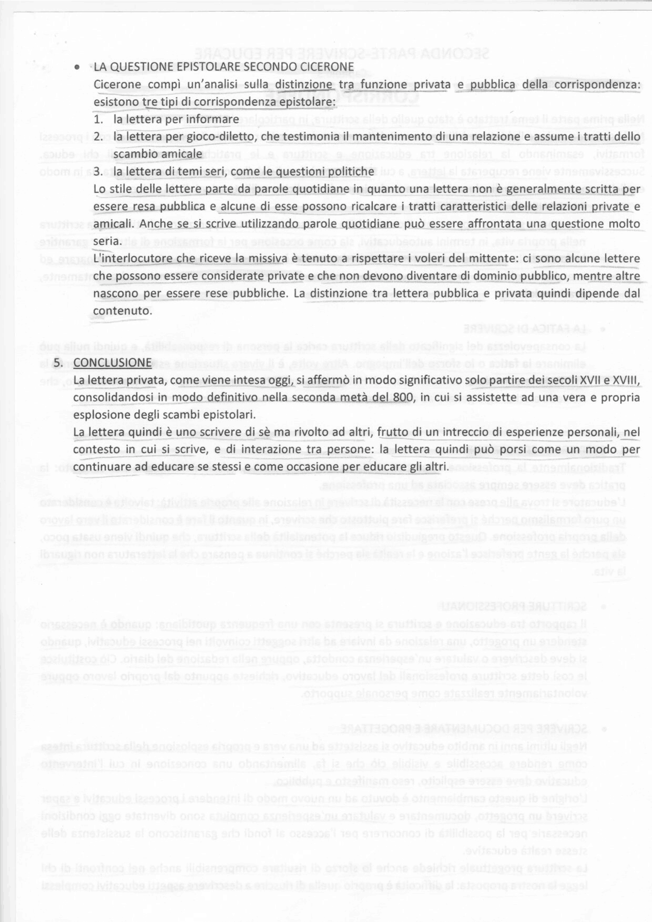 Riassunto Del Libro Per Lettera Docsity