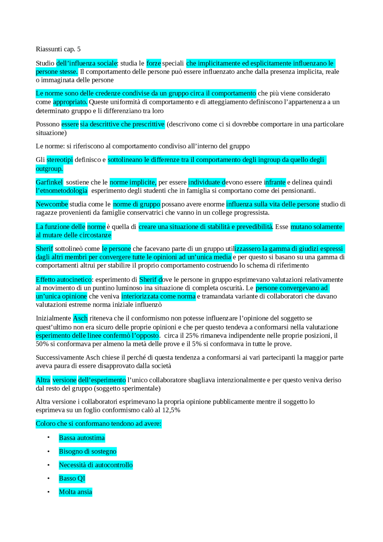 Riassunto Cap 5 Hogg Ma And Vaughan Gm Psicologia Sociale Teorie