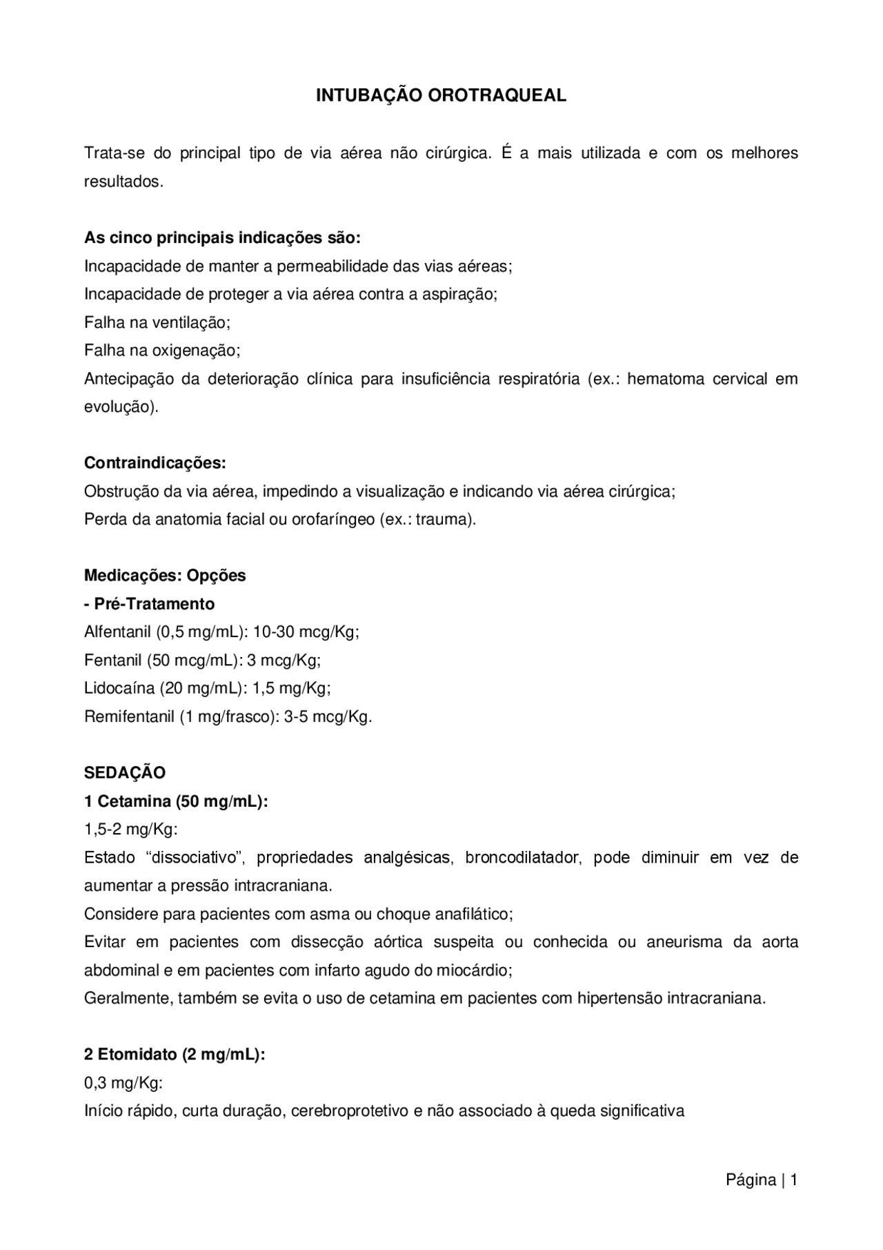 Intubação Orotraqueal Docsity