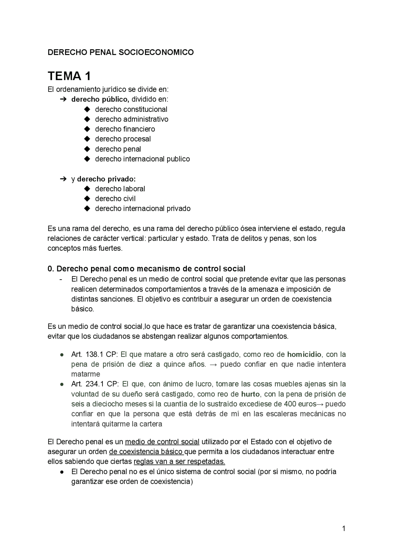 Apuntes Derecho Penal Docsity