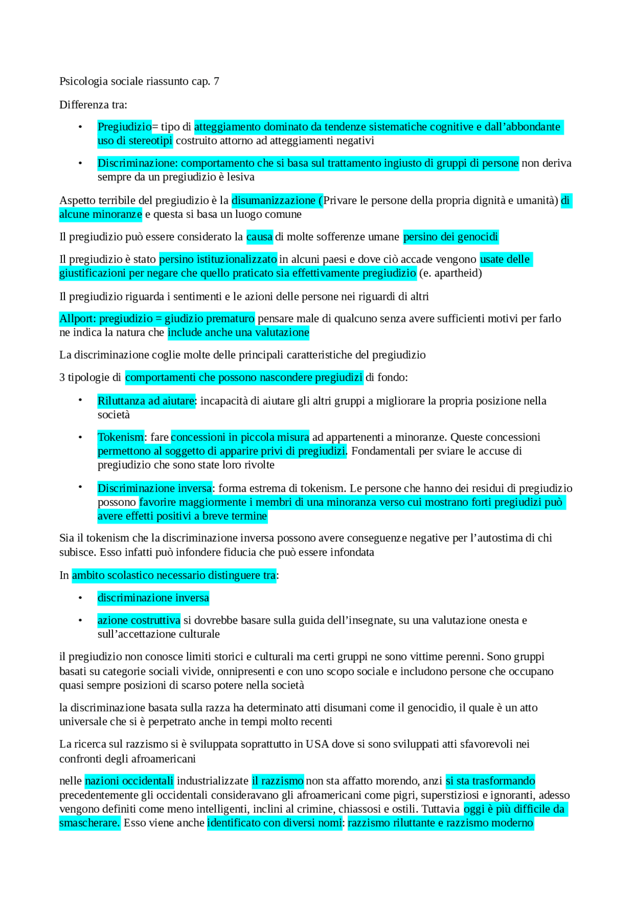 Riassunto Cap 7 Hogg Ma And Vaughan Gm Psicologia Sociale Teorie
