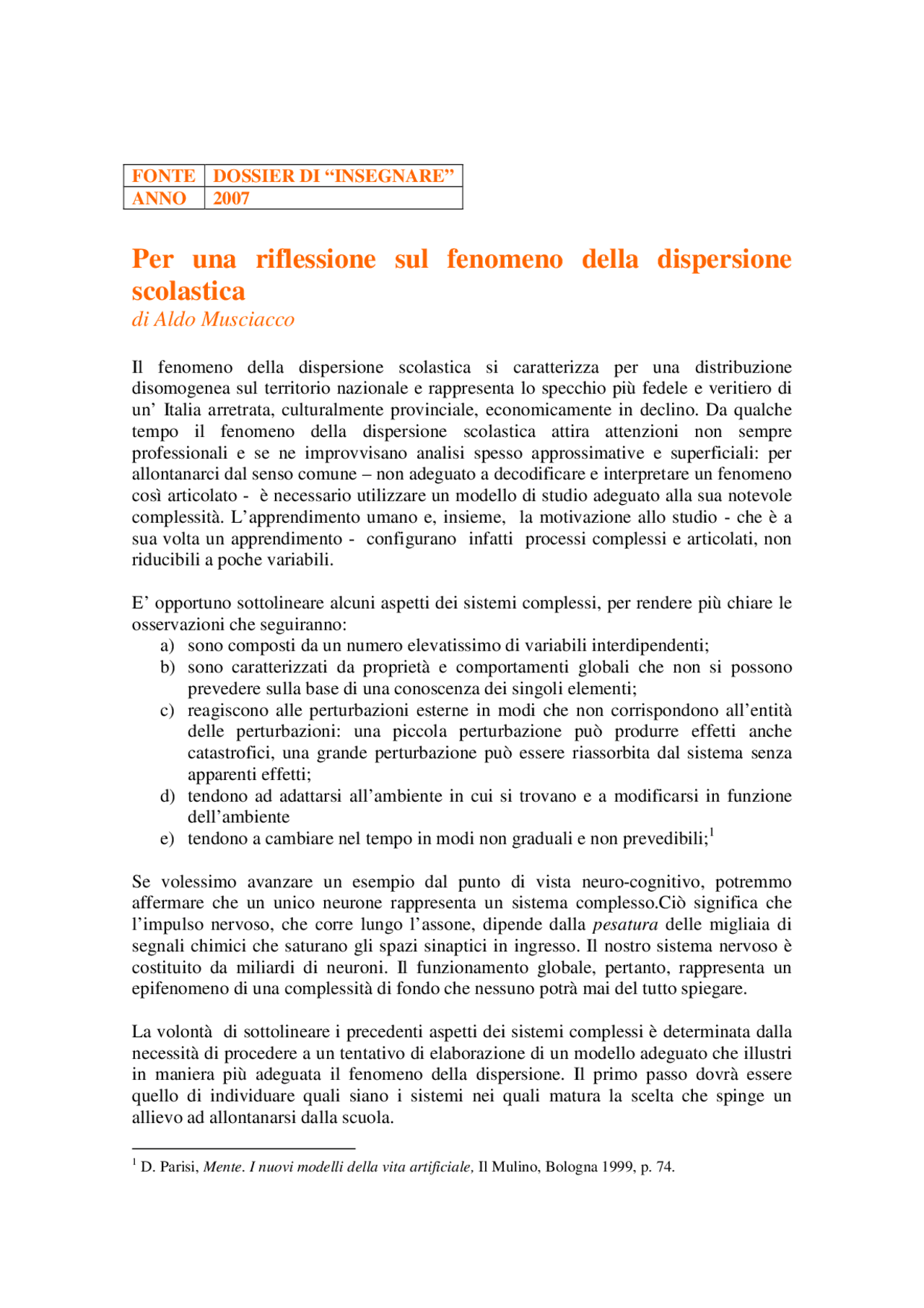 La Dispersione Scolastica Appunti Di Scienze Umane Docsity