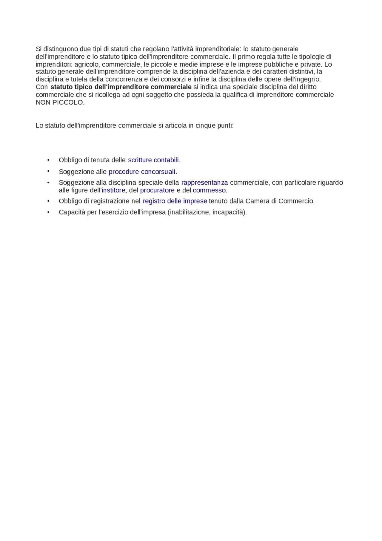 Dettaglio Appunti Diritto Commerciale Docsity
