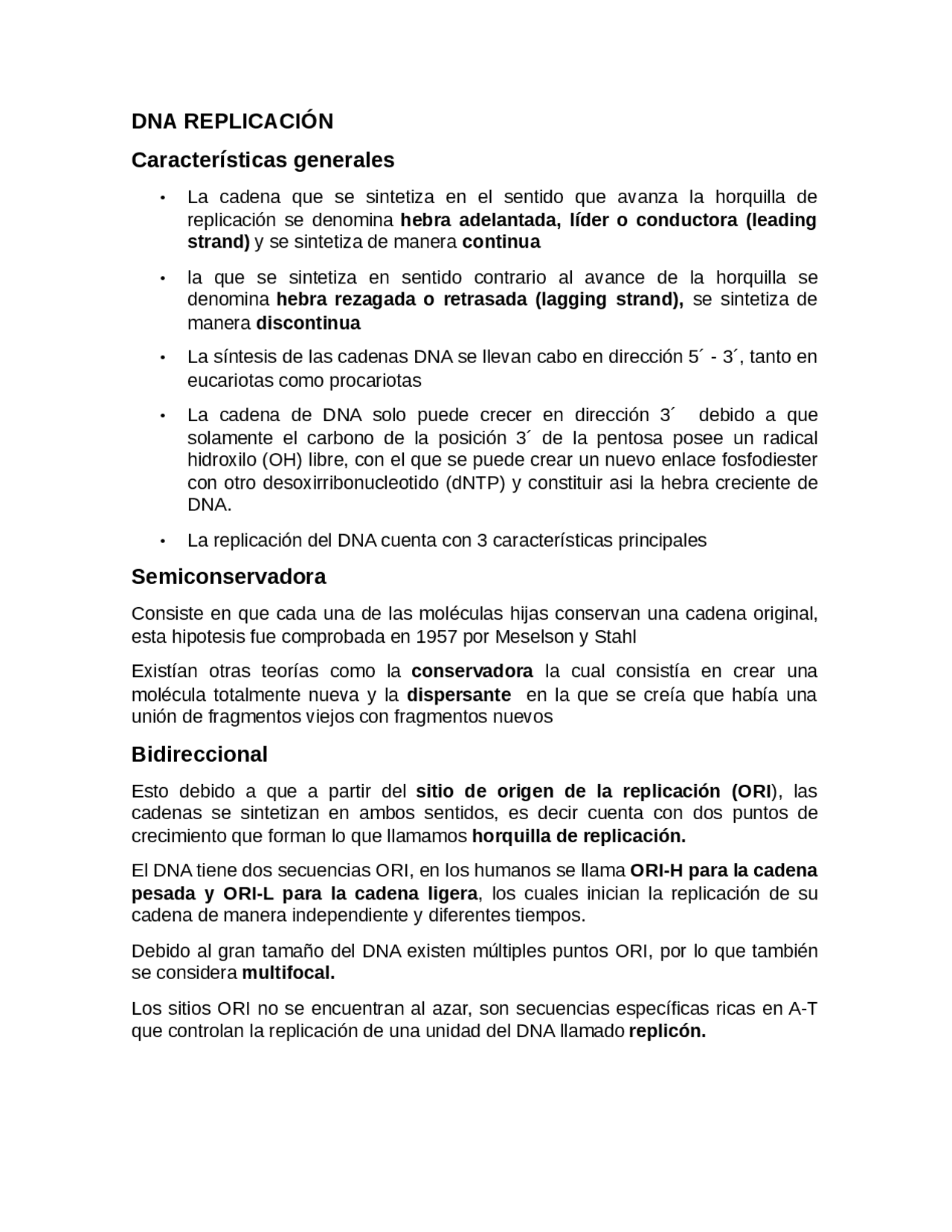 Dna Replicacion Biomol Docsity