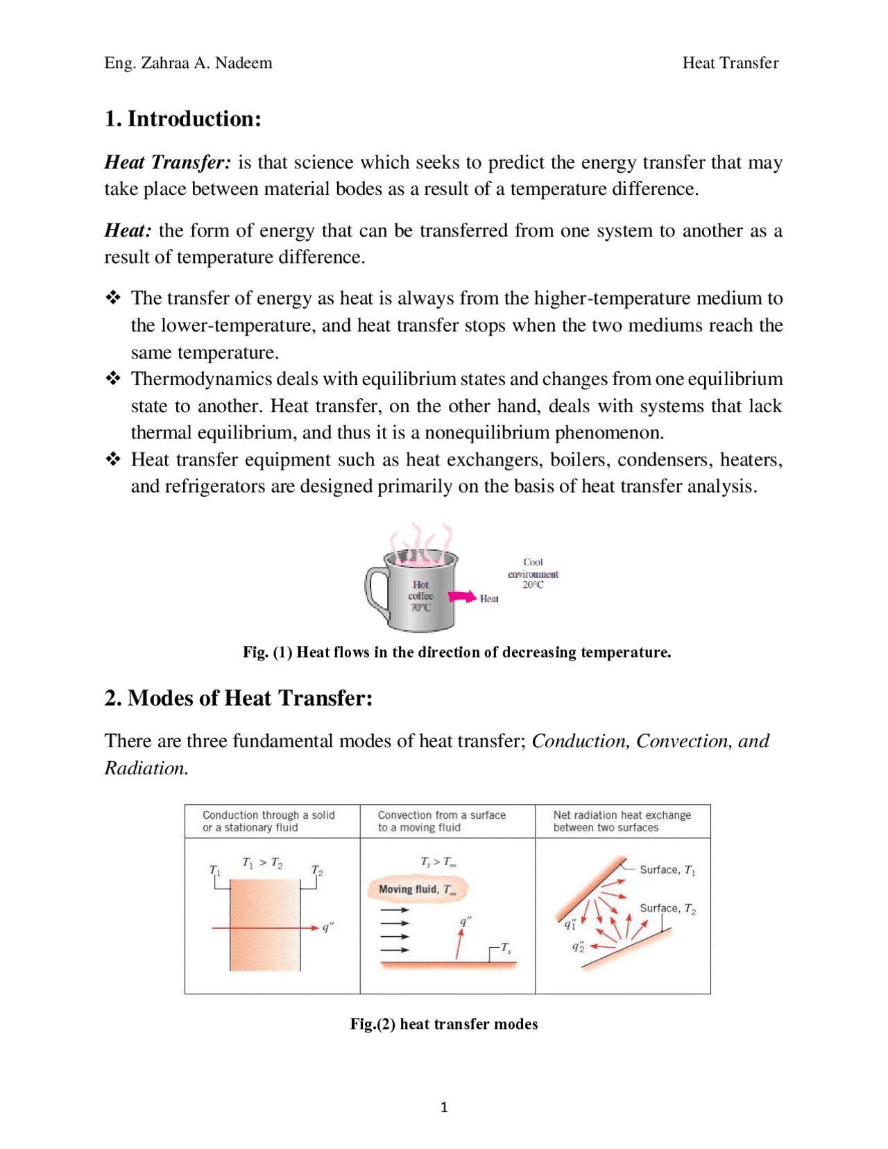 The Heat Transfer - Docsity