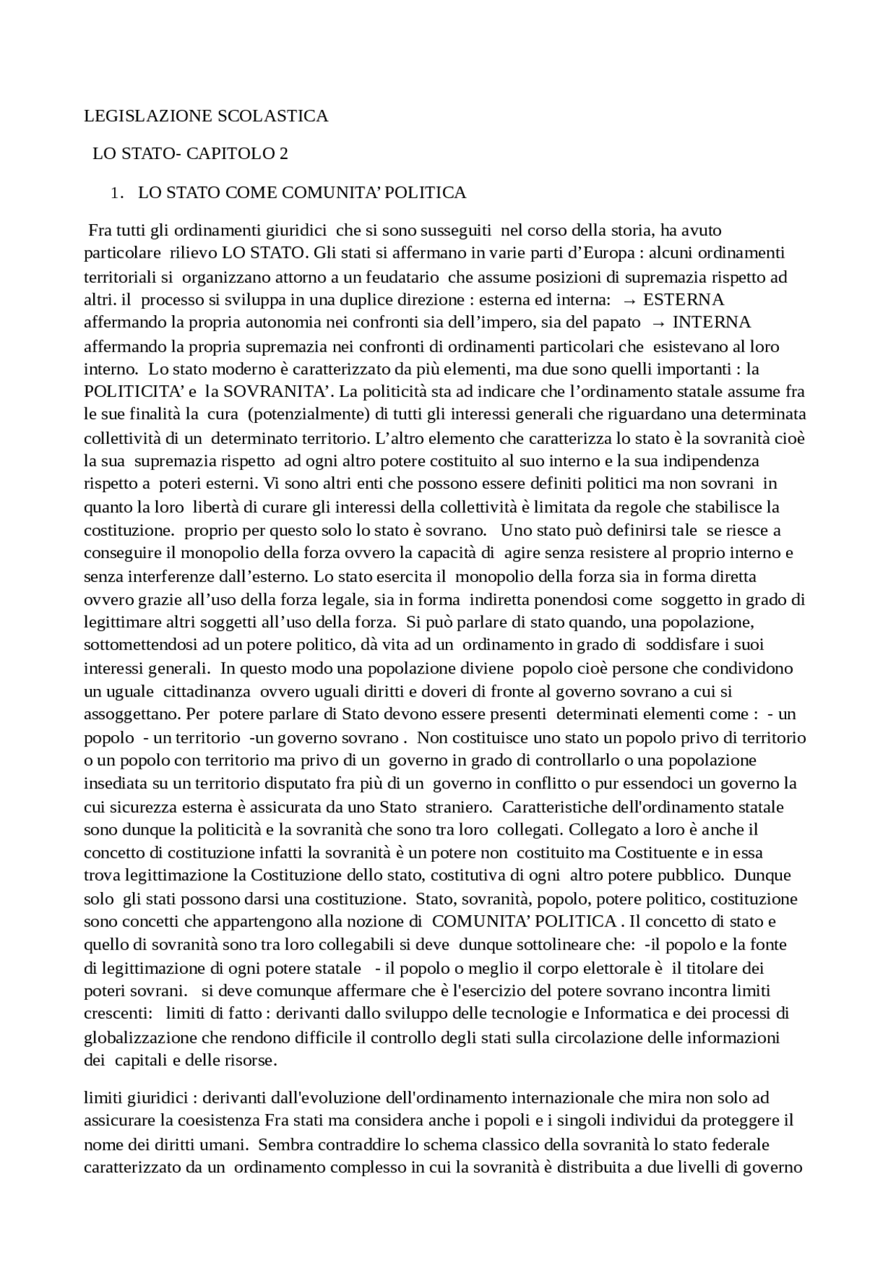 Corso Di Diritto Pubblico Sintesi Del Corso Di Diritto Pubblico Docsity