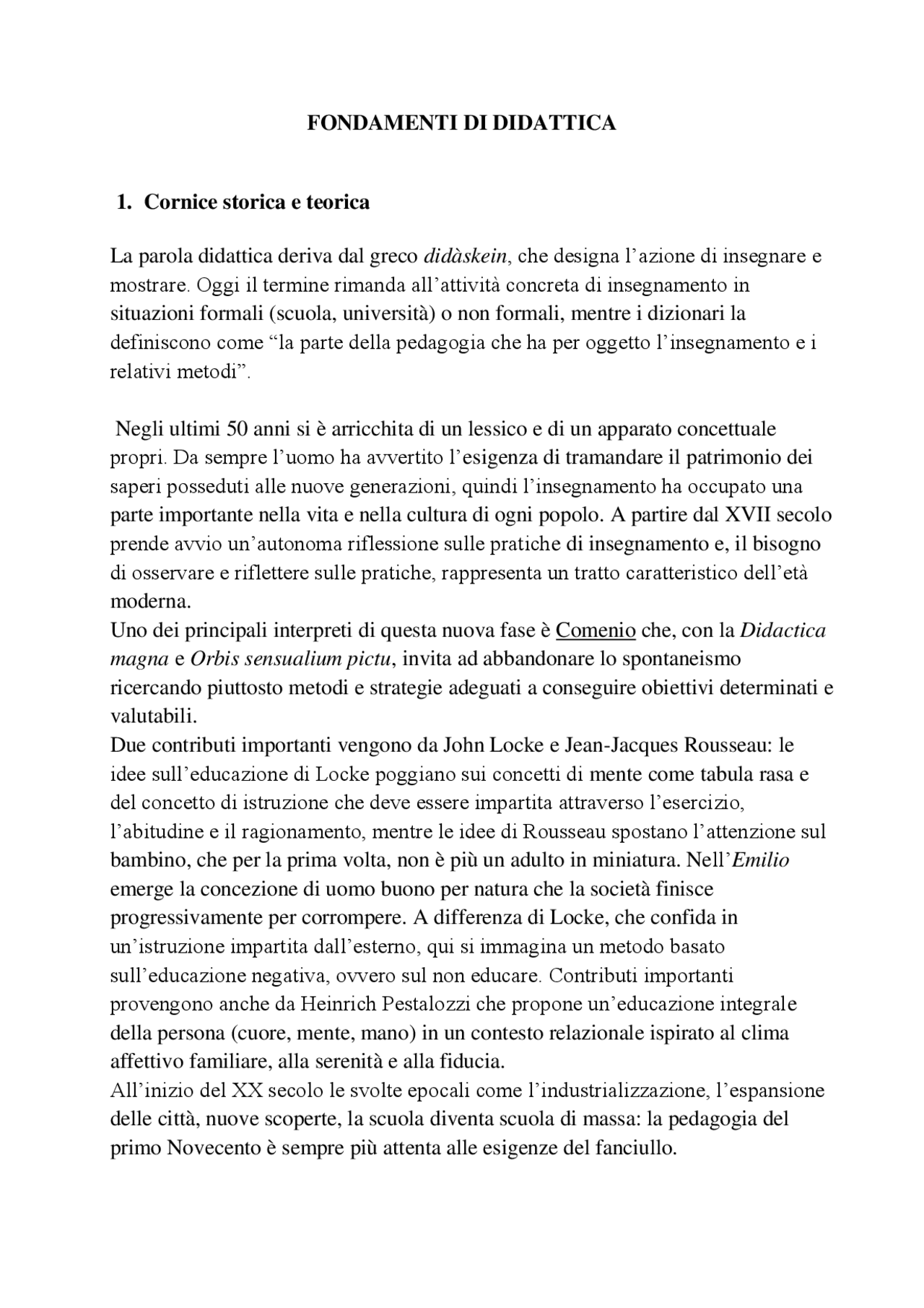 Fondamenti Di Didattica Bonaiuti Docsity