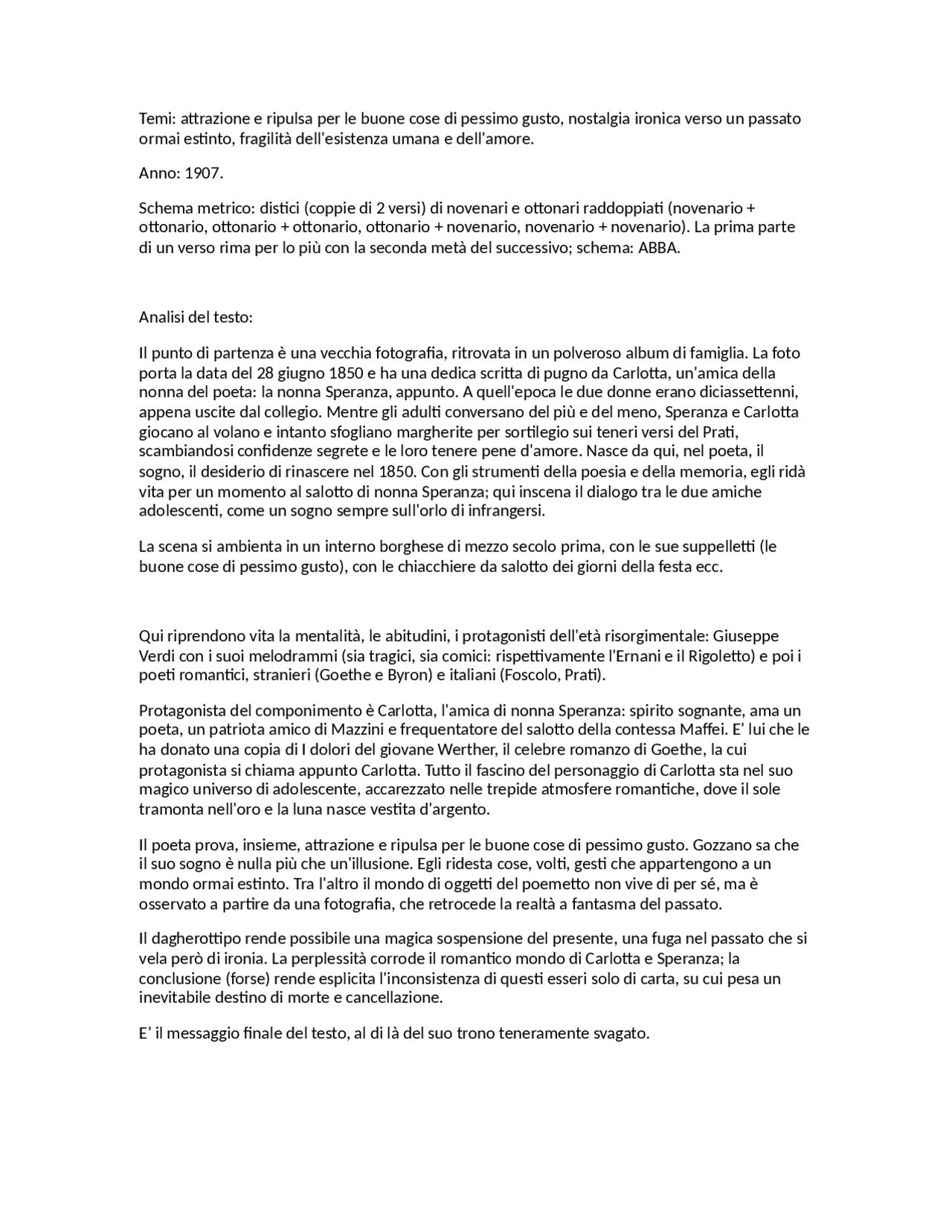 Appunti Di Italiano Docsity