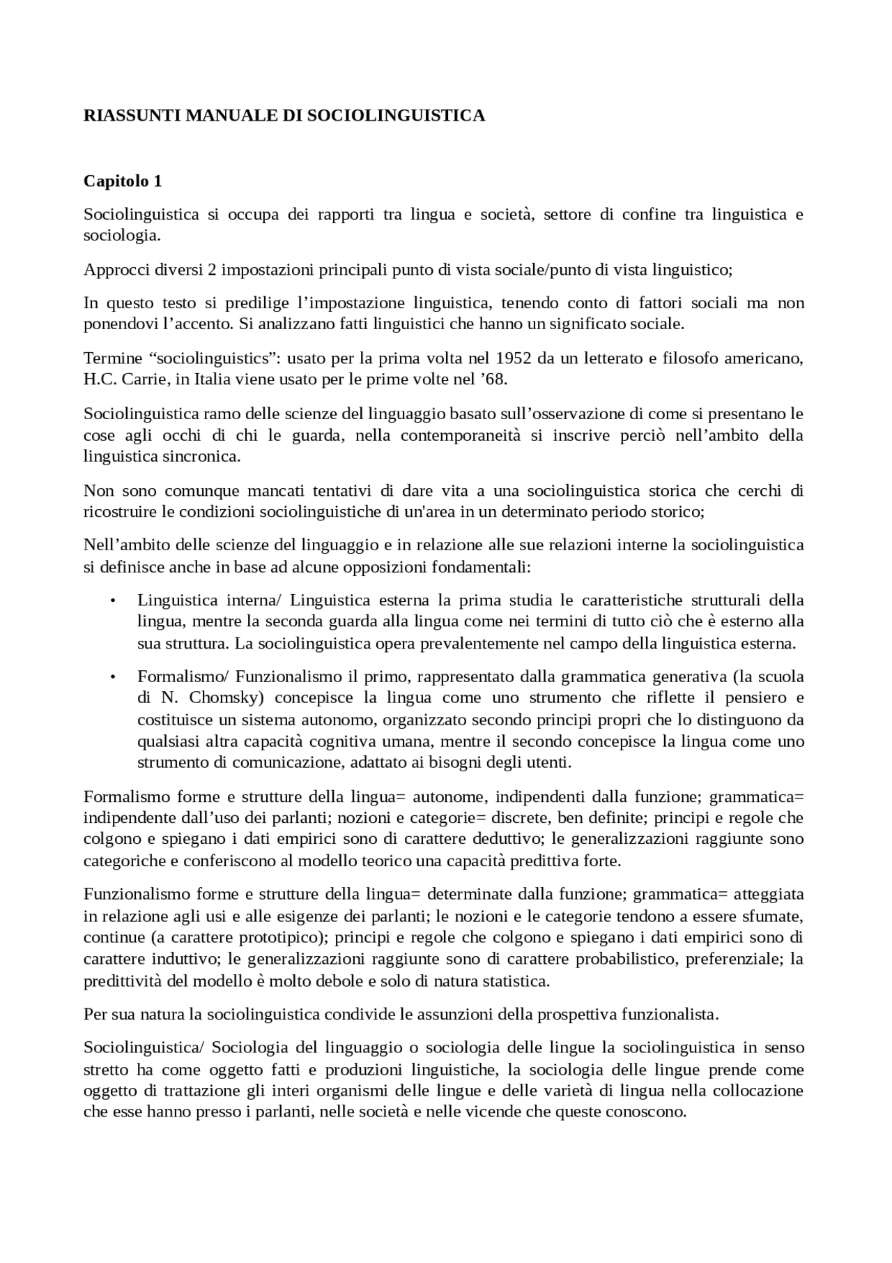 Manuale Di Sociolinguistica Docsity