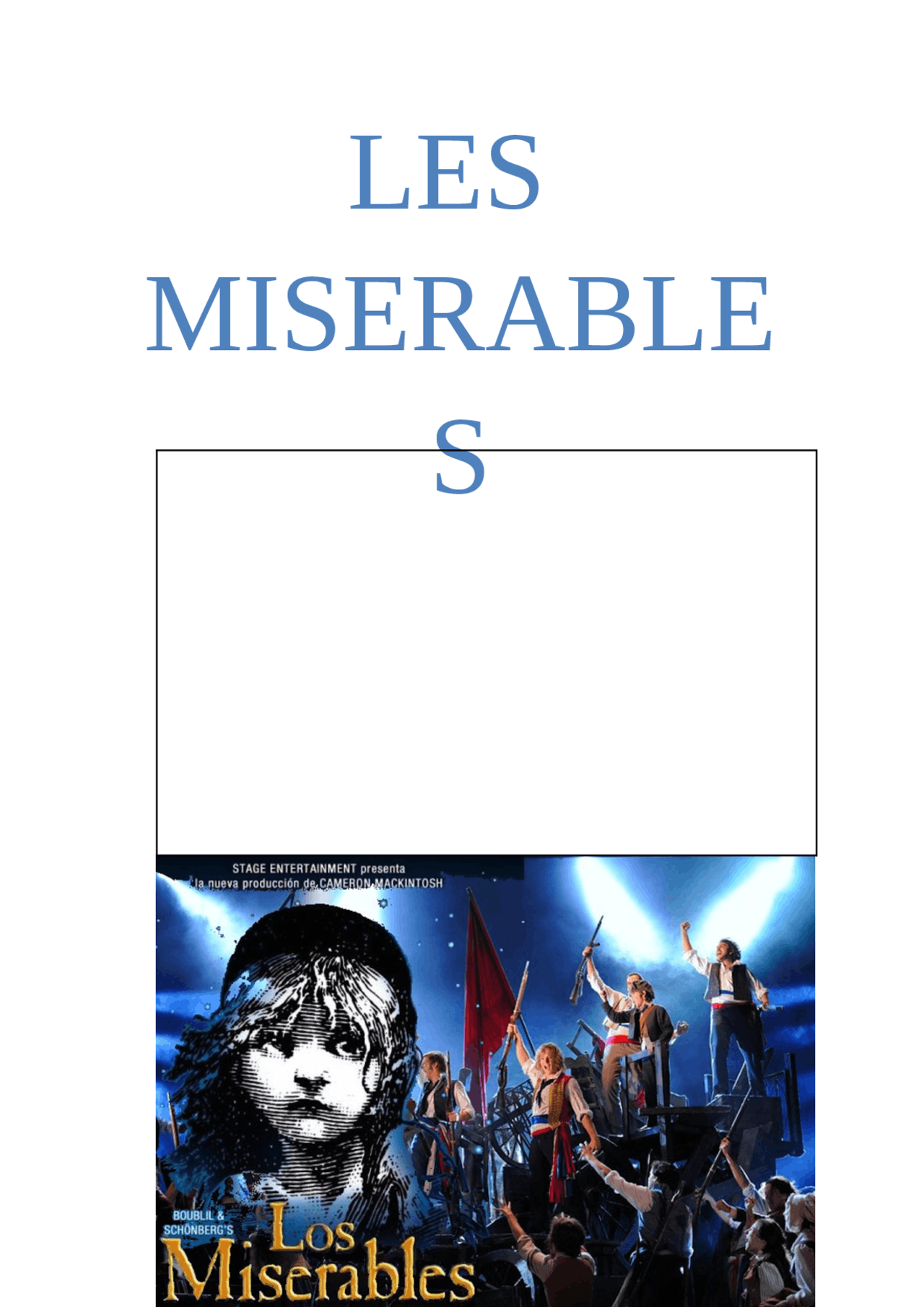 Los miserables trabajo de la película | Apuntes de Francés - Docsity