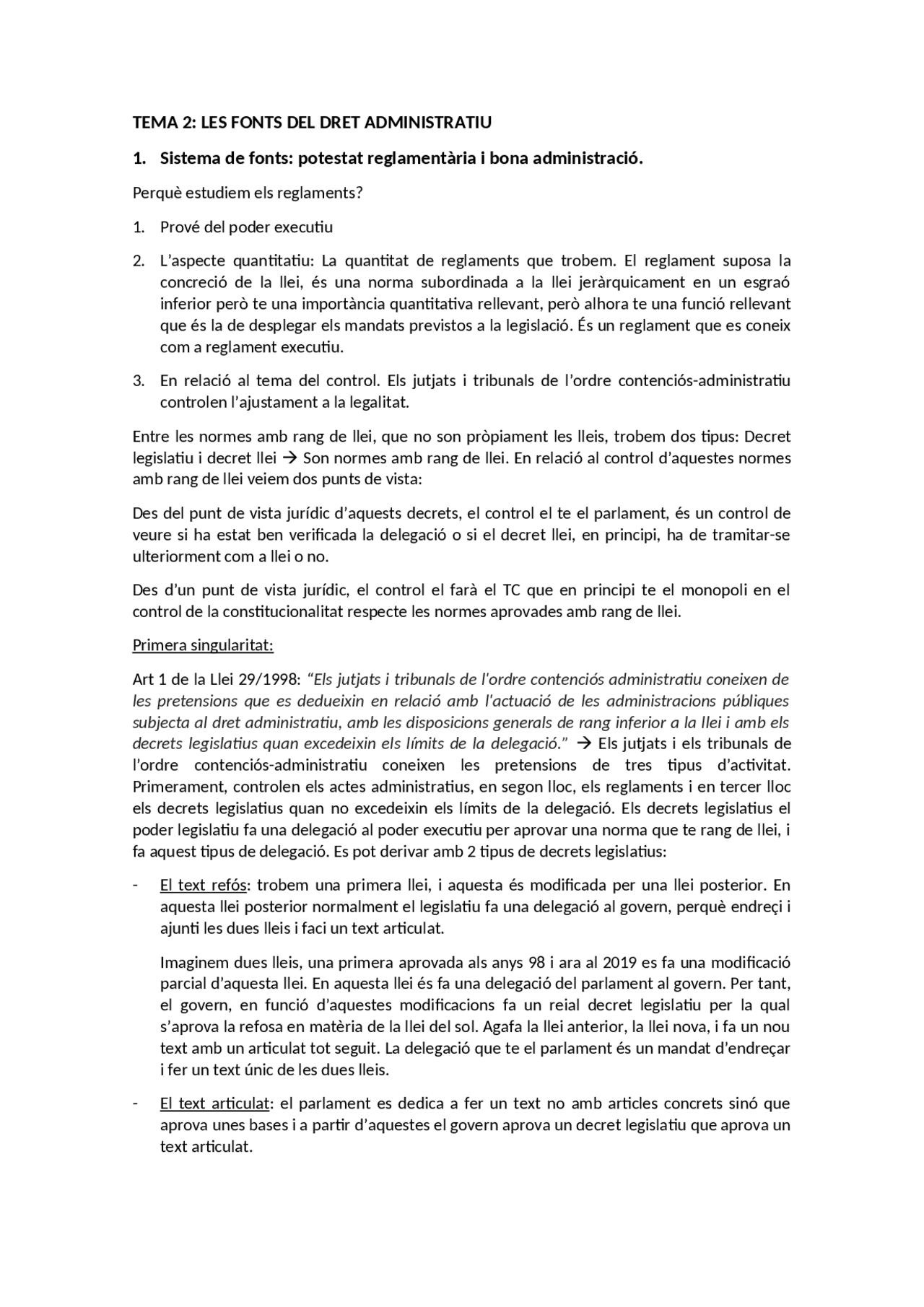 Apunts Fonaments Del Dret Administratiu Docsity