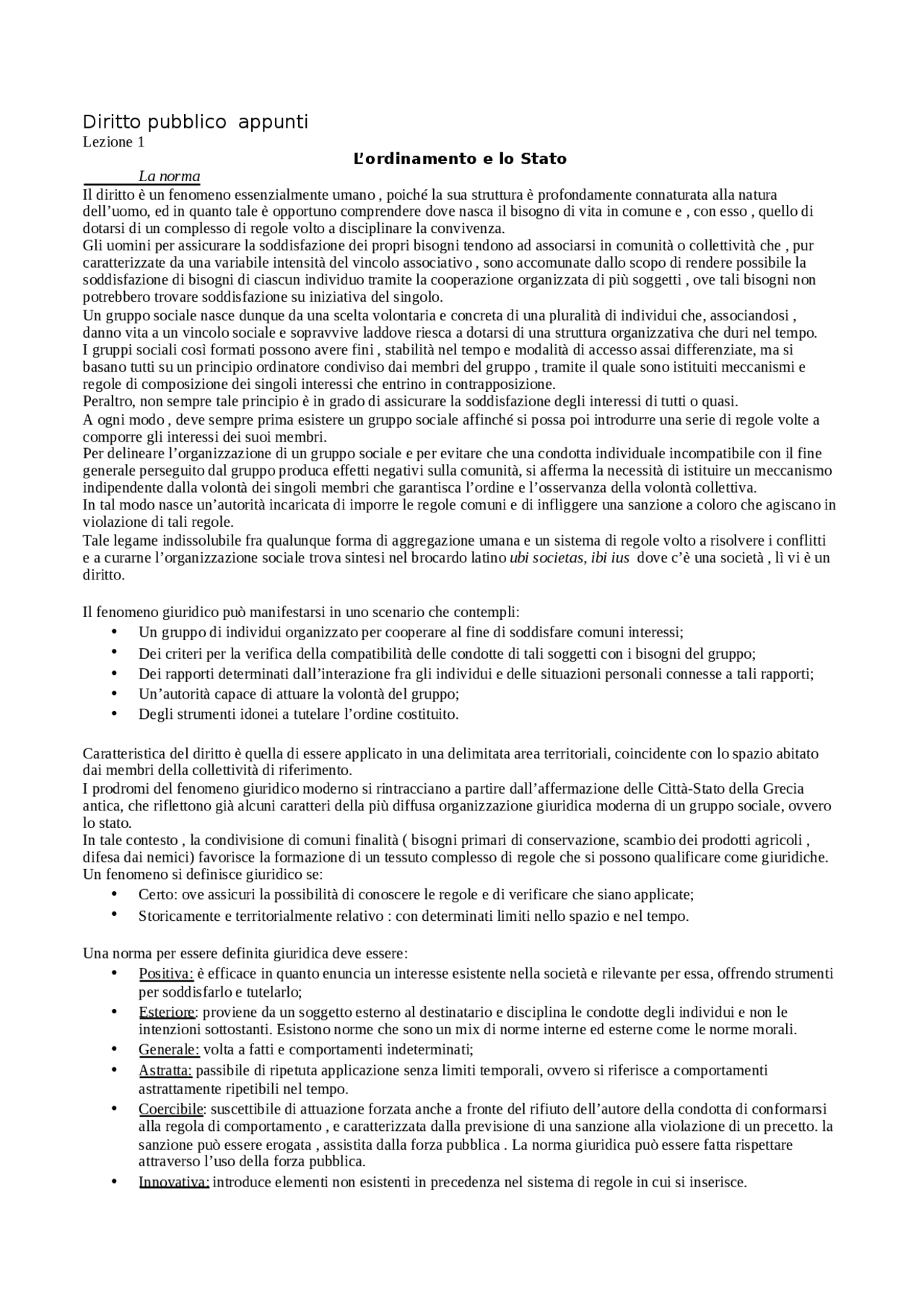 Appunti Diritto Pubblico Docsity