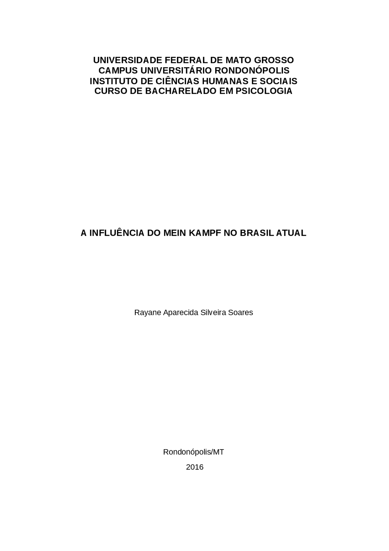 Trabalho Academico sobre Mein Kempf - Docsity