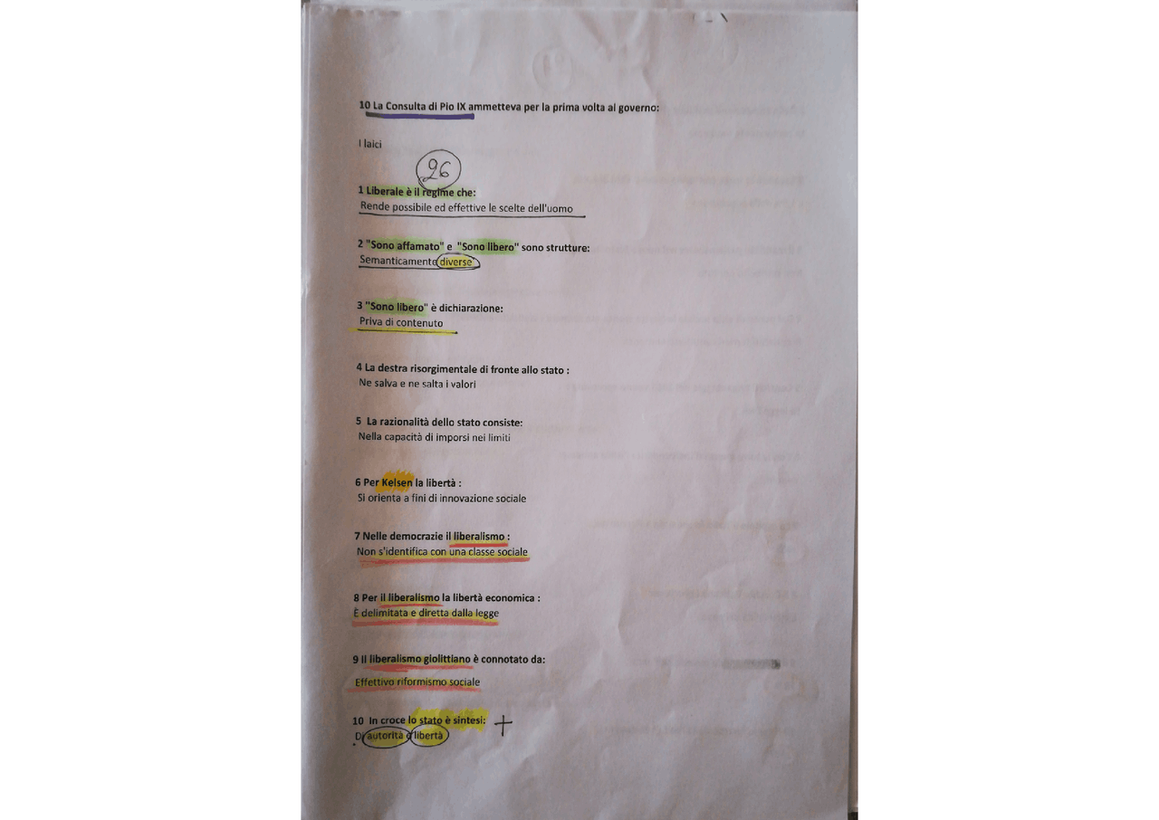 Domande E Risposte Storia Docsity