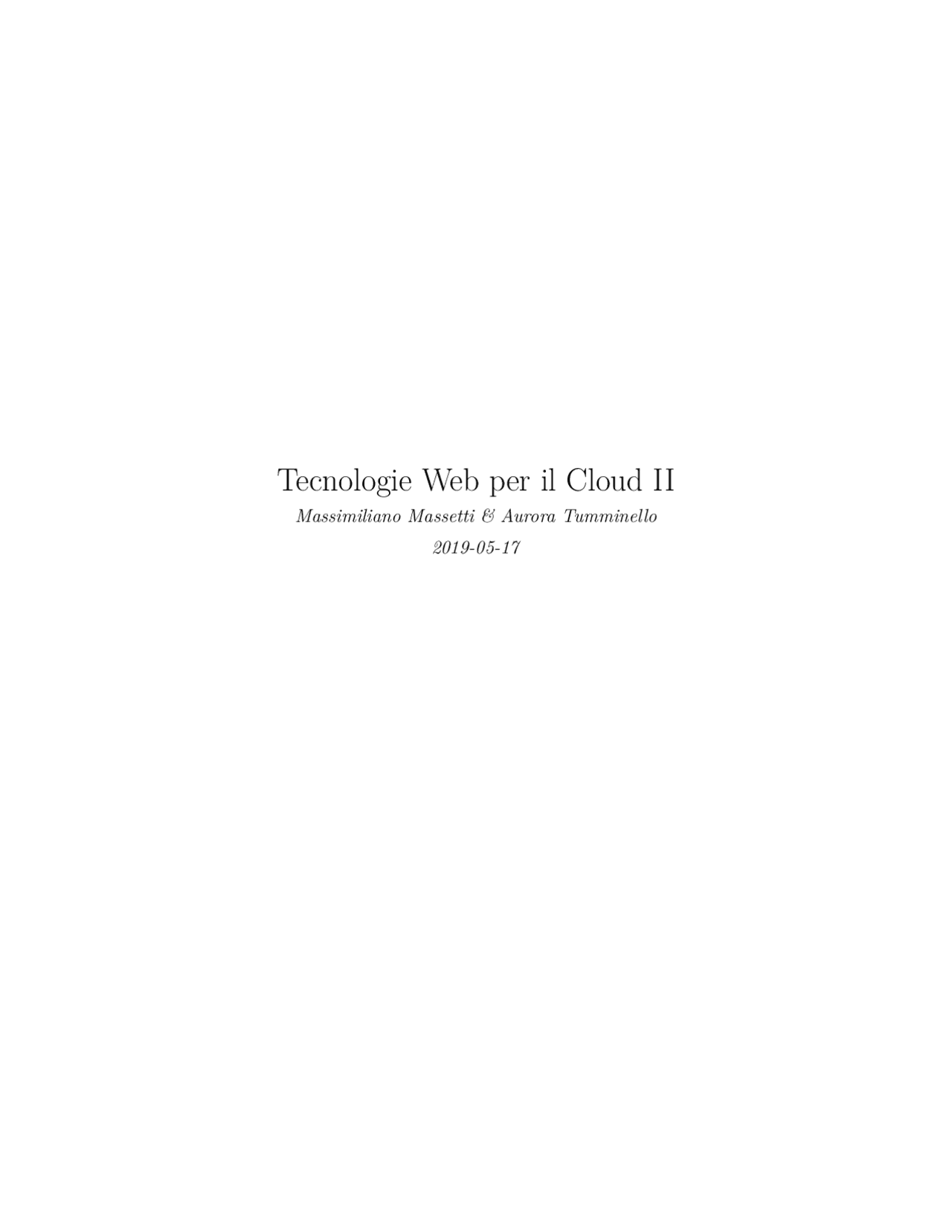 Tecnologie Web Per Il Cloud Parte Ii Docsity