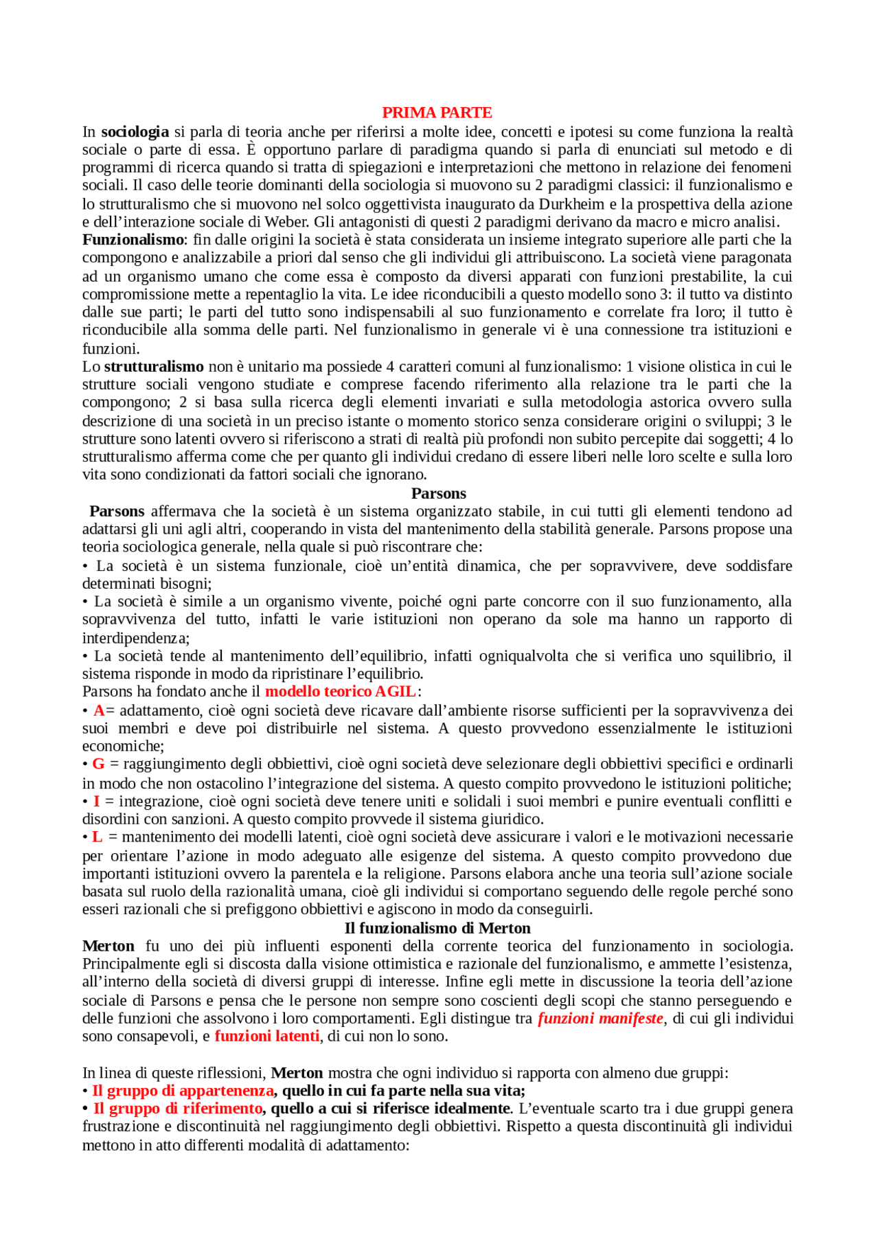 Riassunto Libro Di Sociologia Generale Docsity