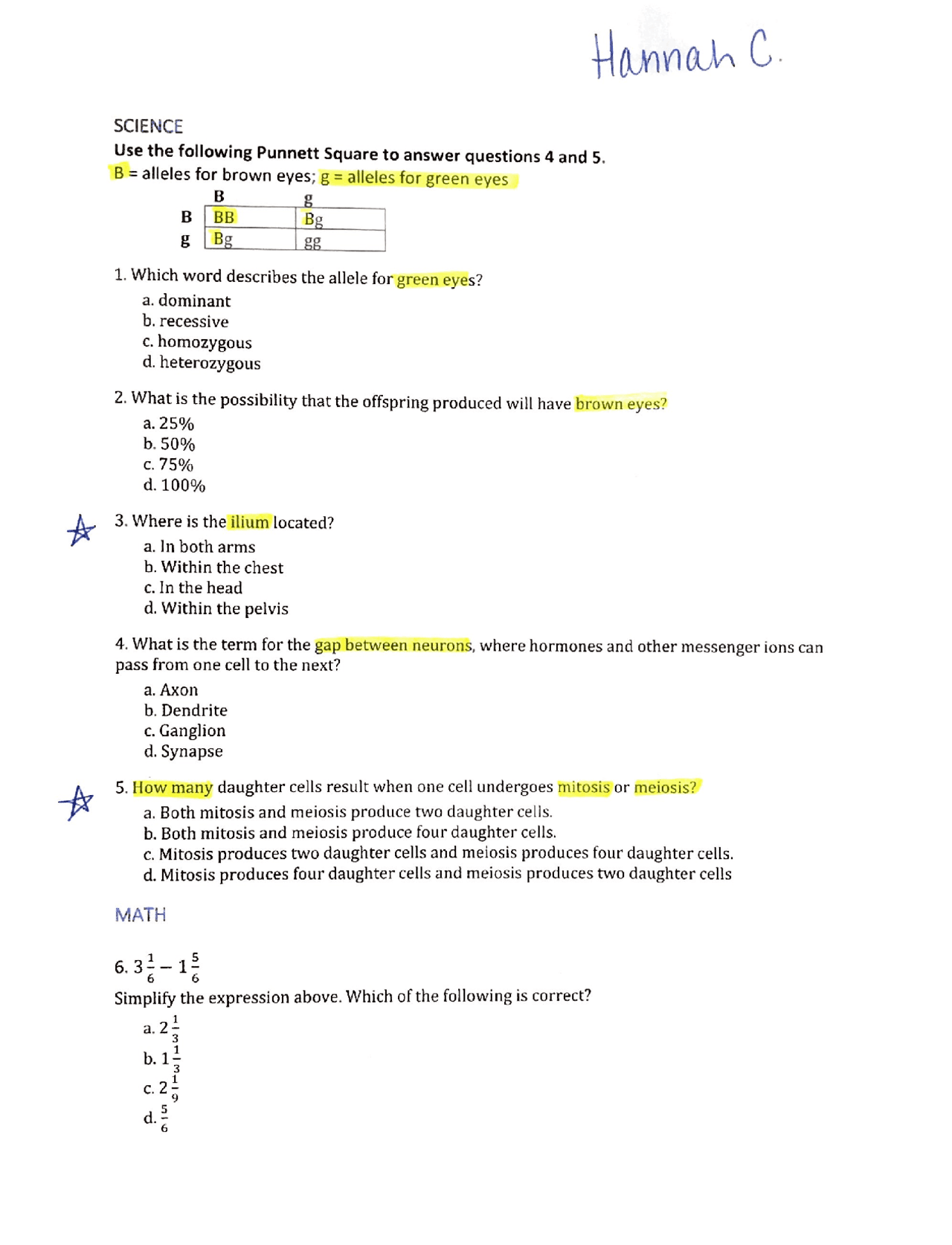Teas Practice Test Docsity