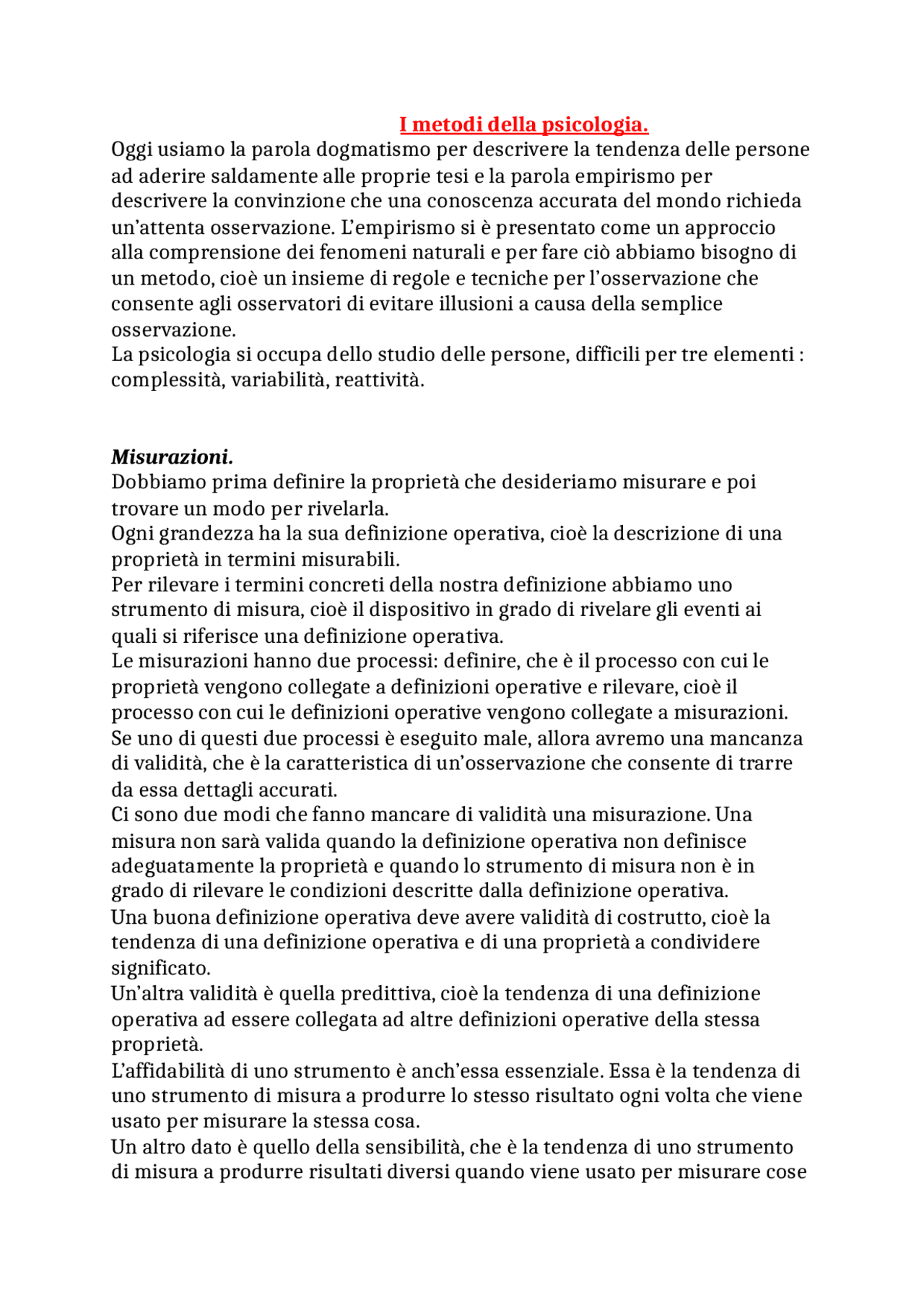 2 Capitolo Psicologia Generale Gigliotta Docsity