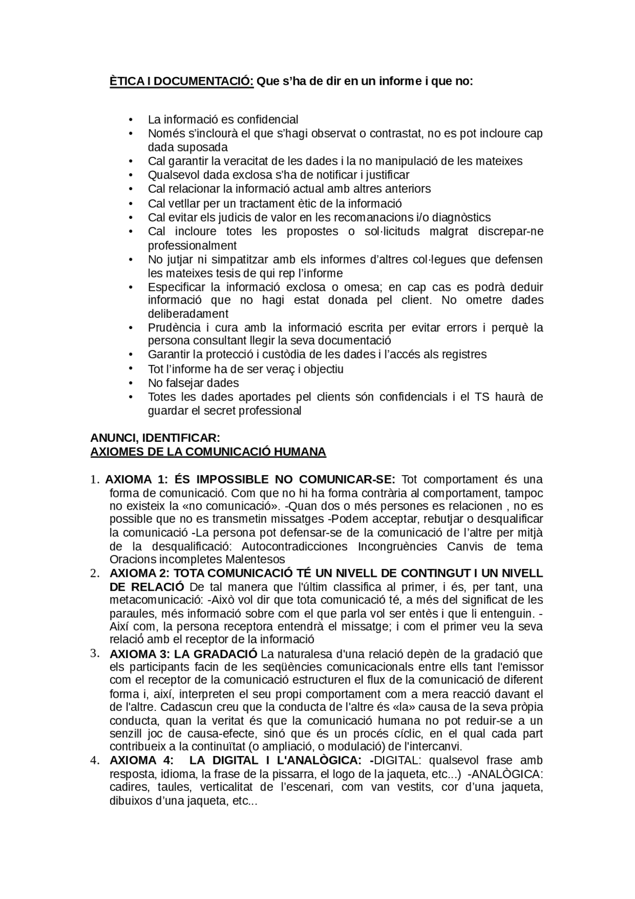 Examen Comunicació I Documentació Treball Social Ub Docsity