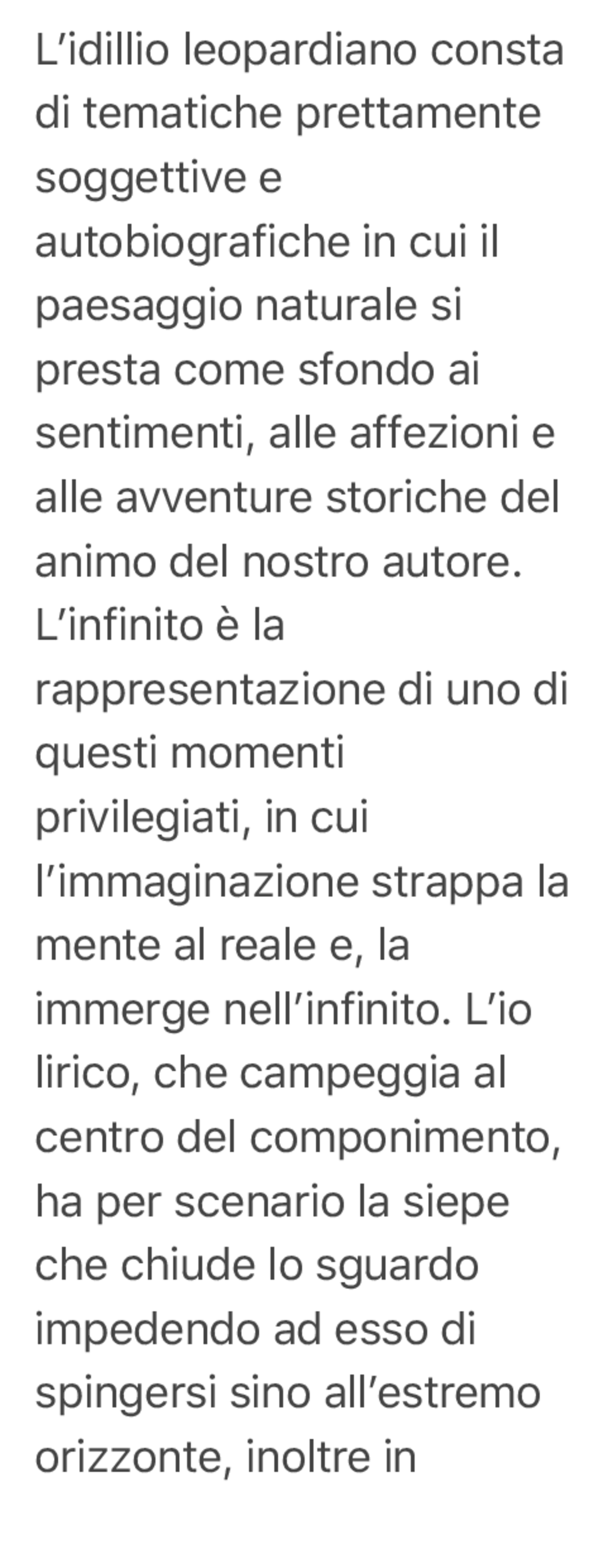 Infinito Di Giacomo Leopardi Analisi Del Testo Docsity