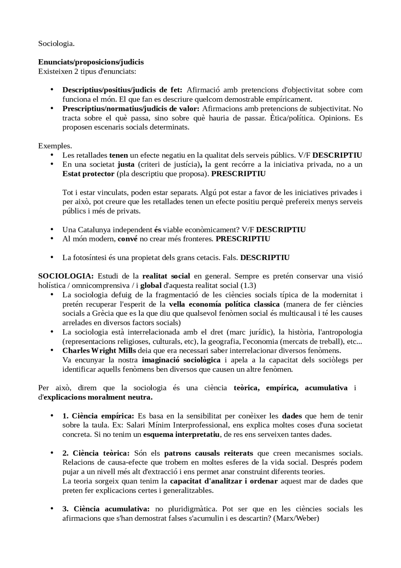 1r Curs Sociologia Tema 1 Apunts Docsity