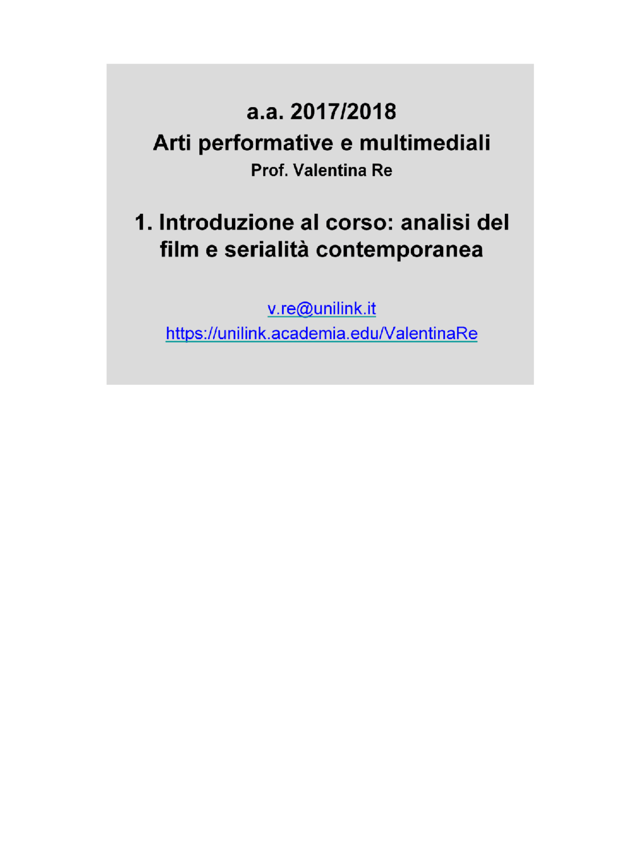 Arti Performative E Multimediali Docsity