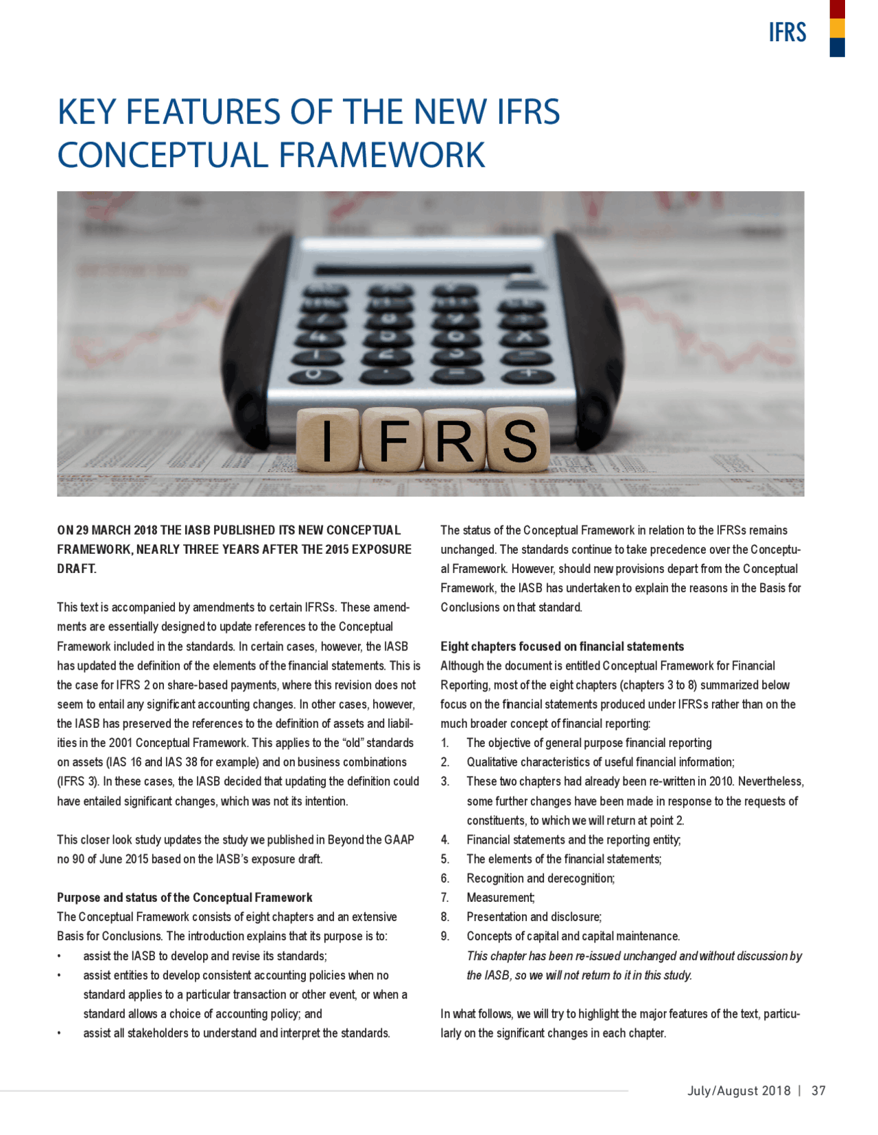 IFRS framework del luglio 2018 - Docsity