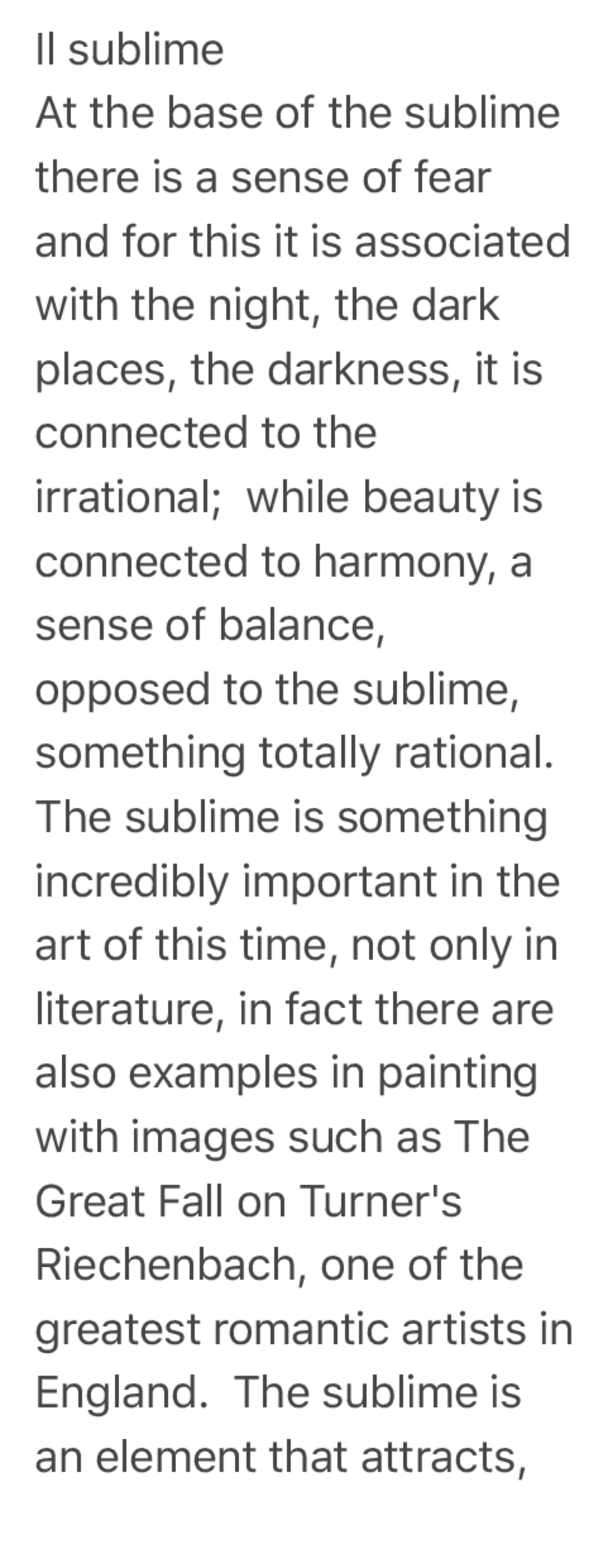 Il Sublime Nel Romanticismo Docsity