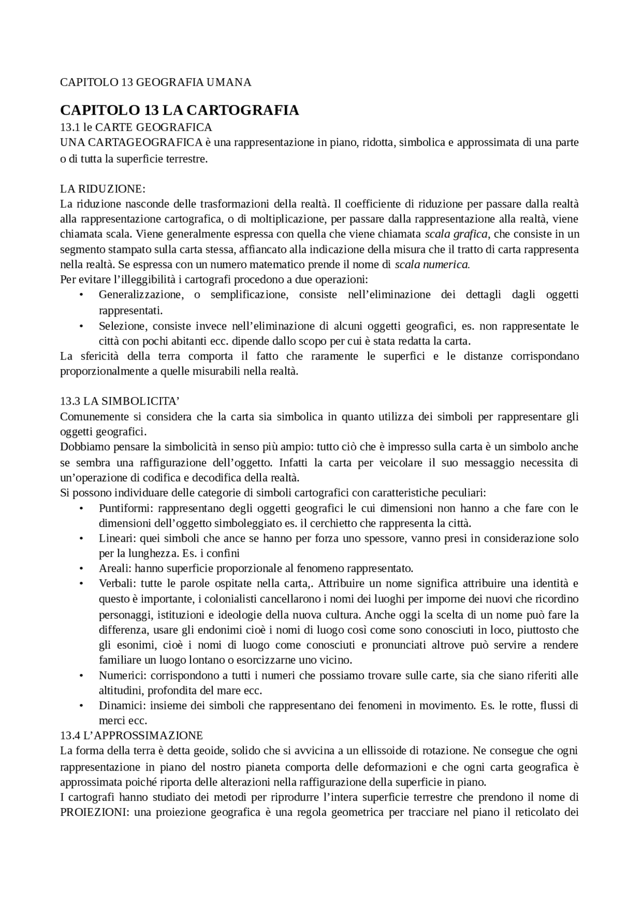 Capitolo 13 Geografia Umana Riassunto Docsity