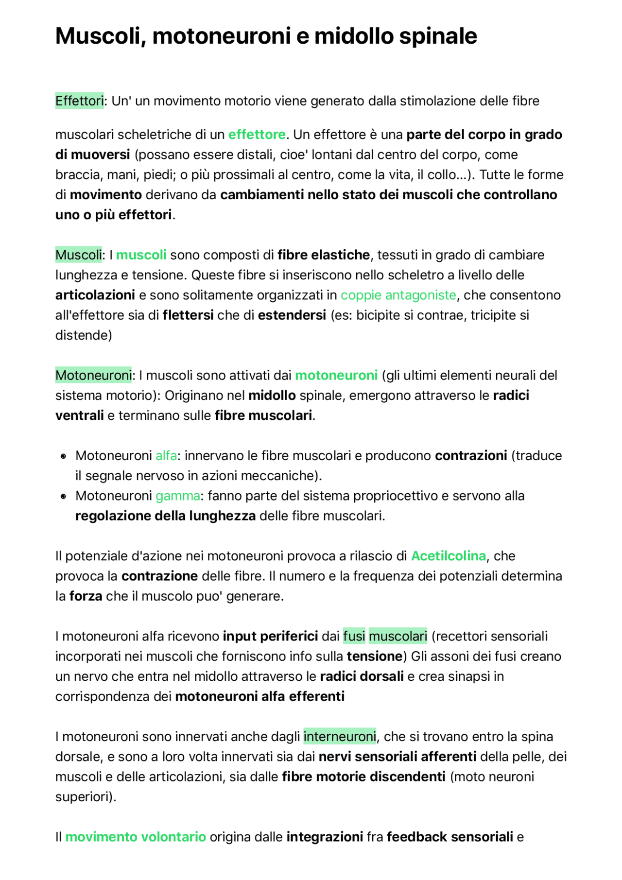 Neuroscienze Cognitive Profssa Leggio Pt2 Docsity
