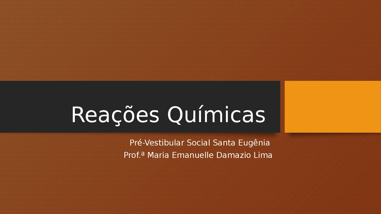 Introdução Reações Químicas Docsity