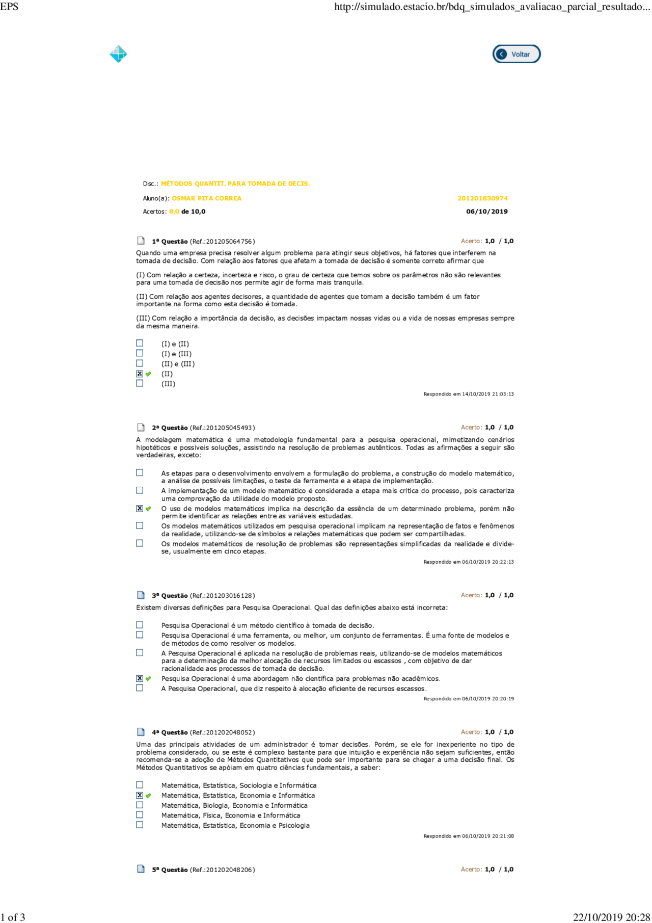 Método Tomada De Decisão Docsity