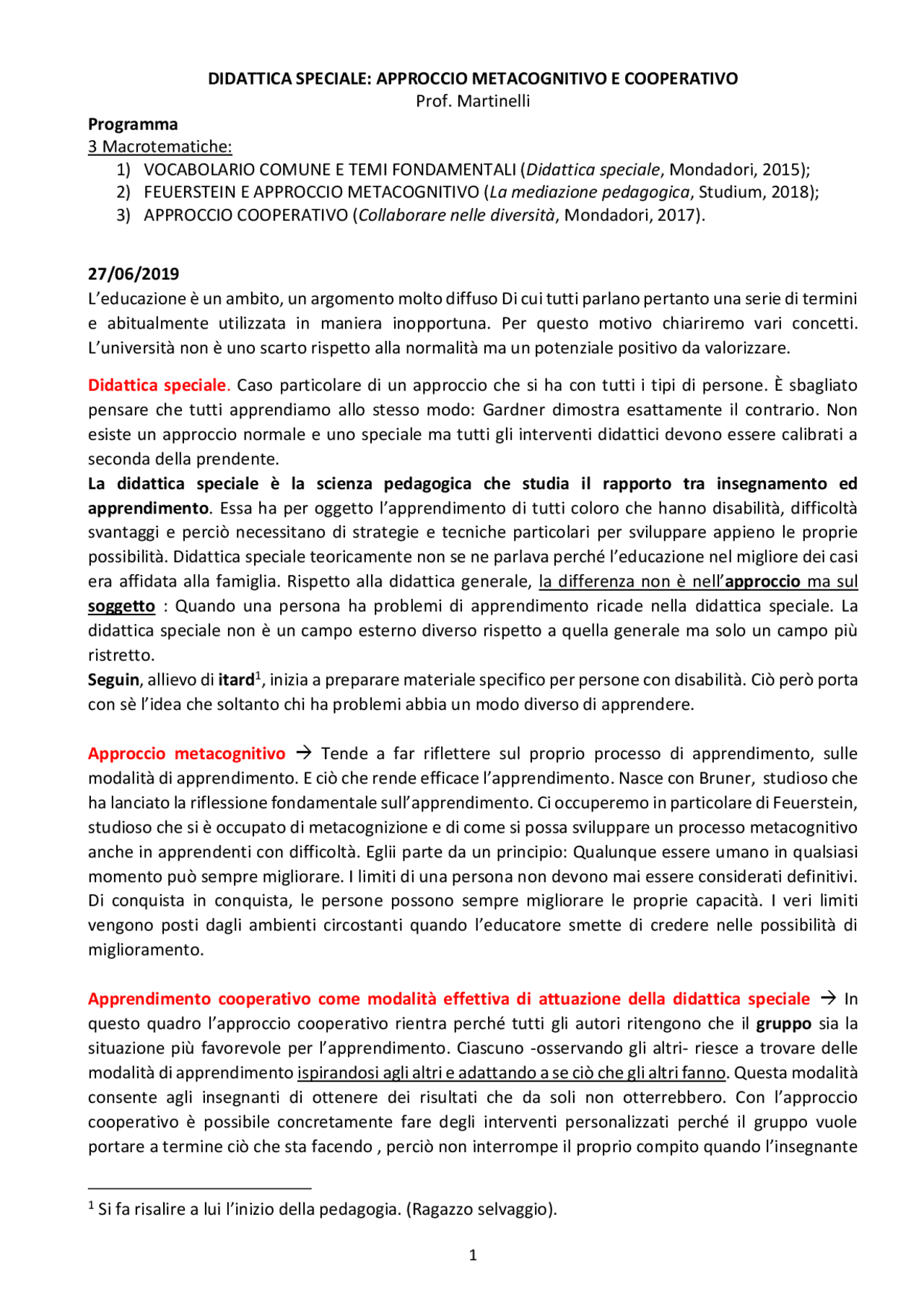 Didattica Cooperativa E Metacognitiva Docsity