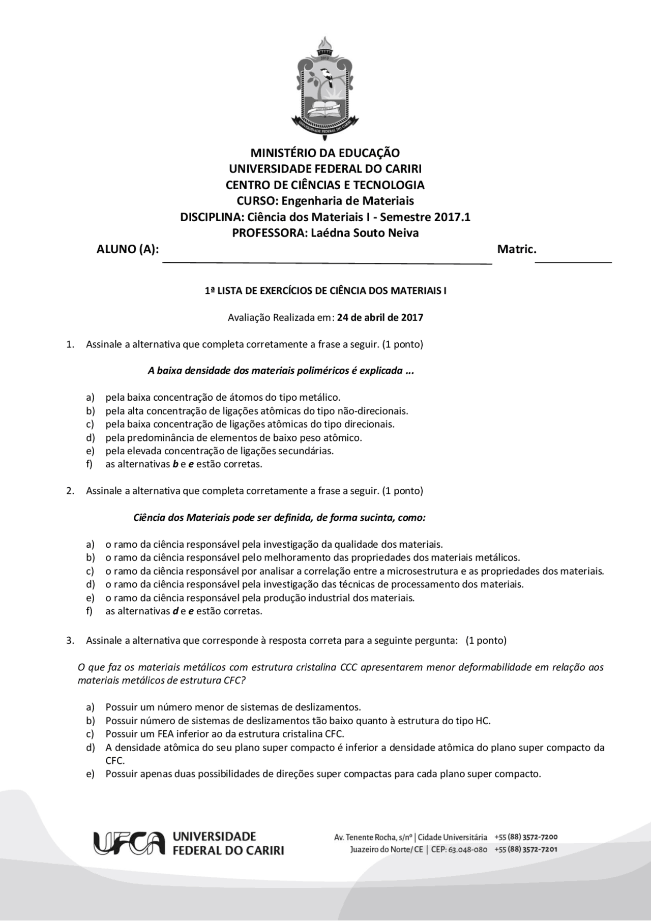 Ciencia Dos Materiais Docsity