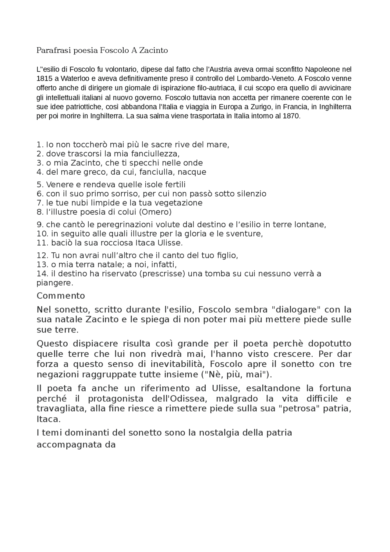 A Me Pare Uguale Agli Dei Di Saffo Commento Docsity