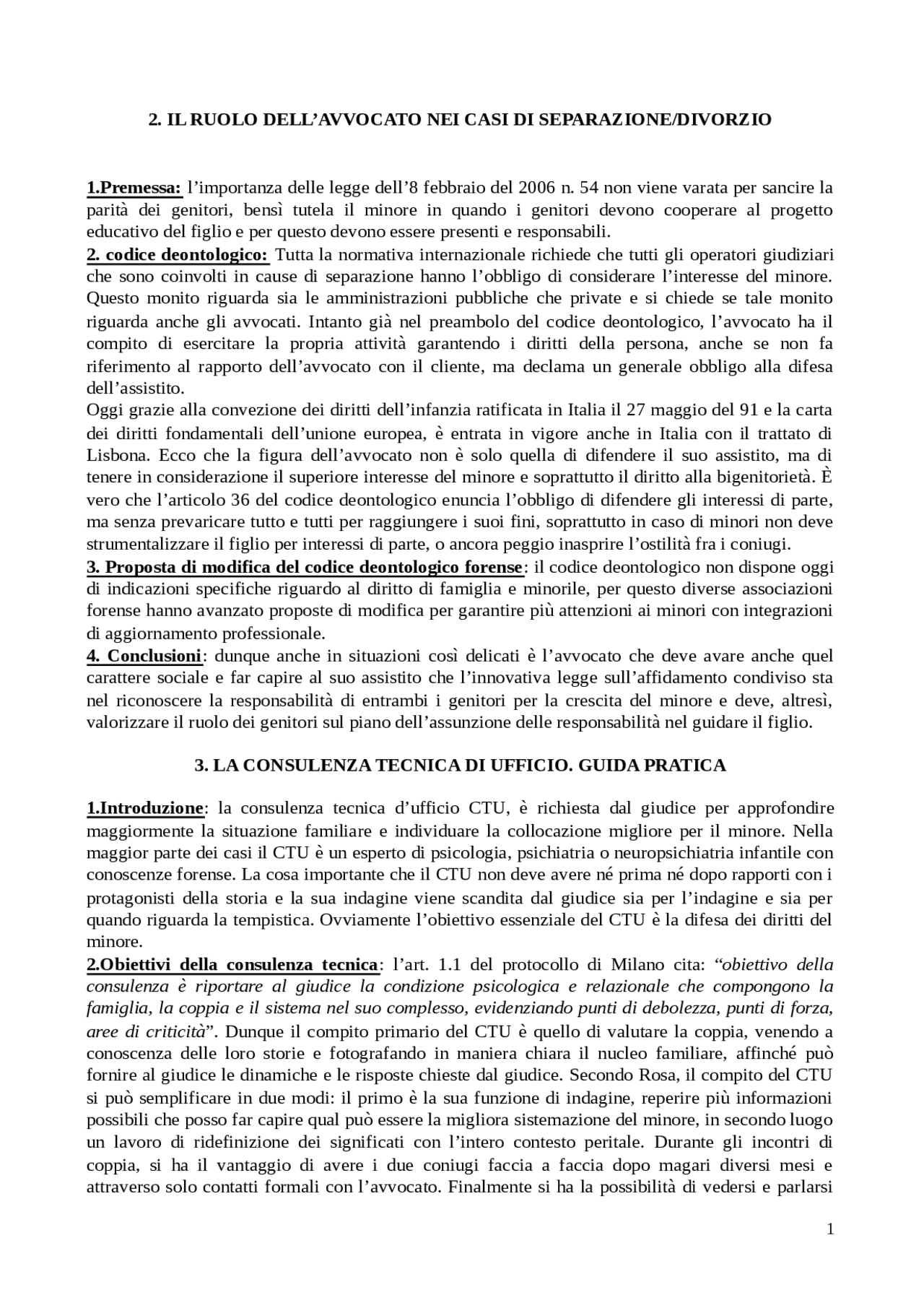 Divorzi E Affidamento Docsity