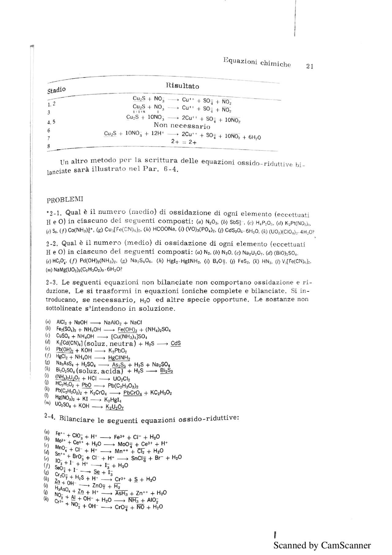 Esercizi Su Reazioni Redox Da Bilanciare Esercizi Di Chimica Docsity