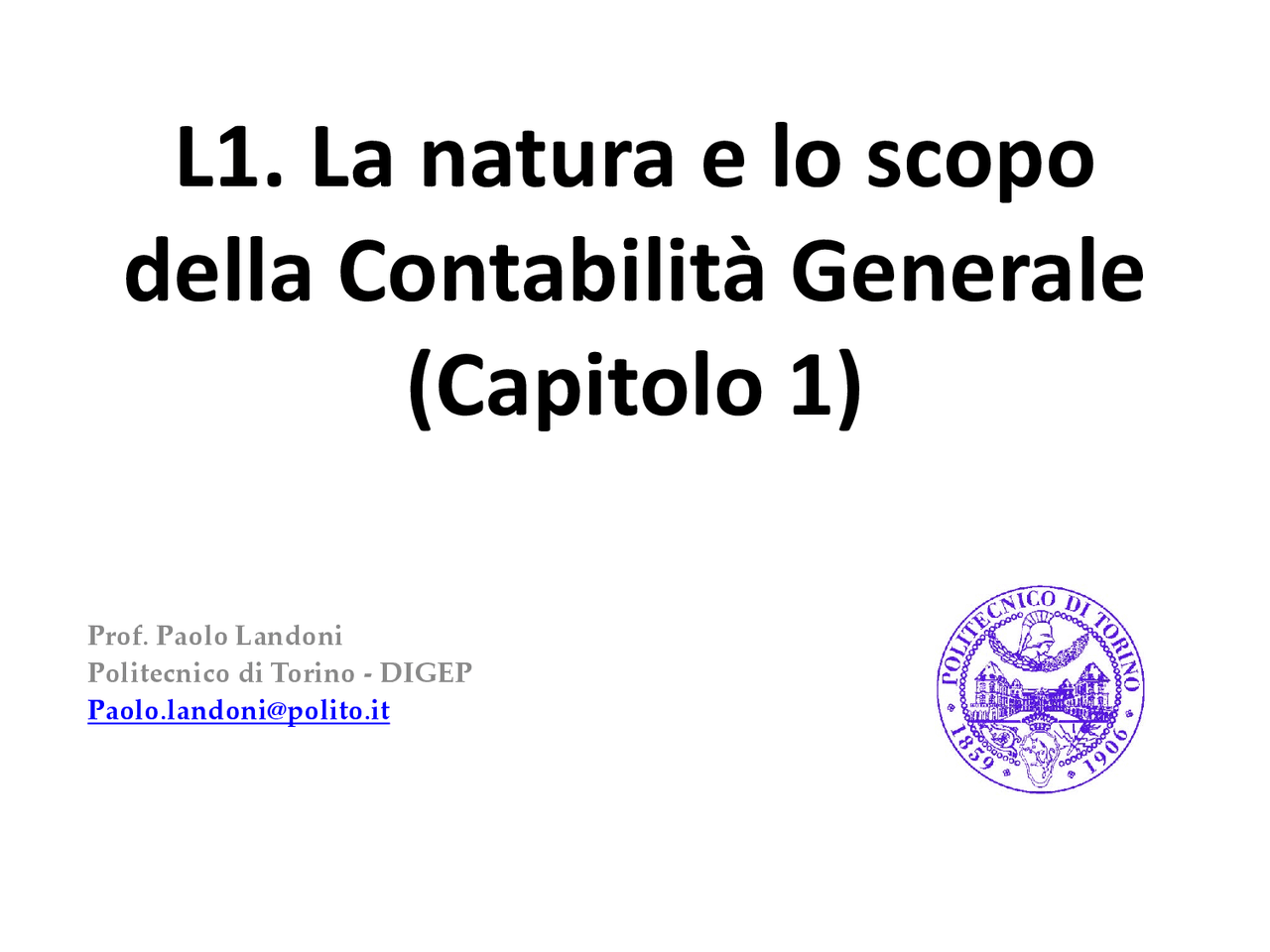 Slides Prima Parte Corso Docsity