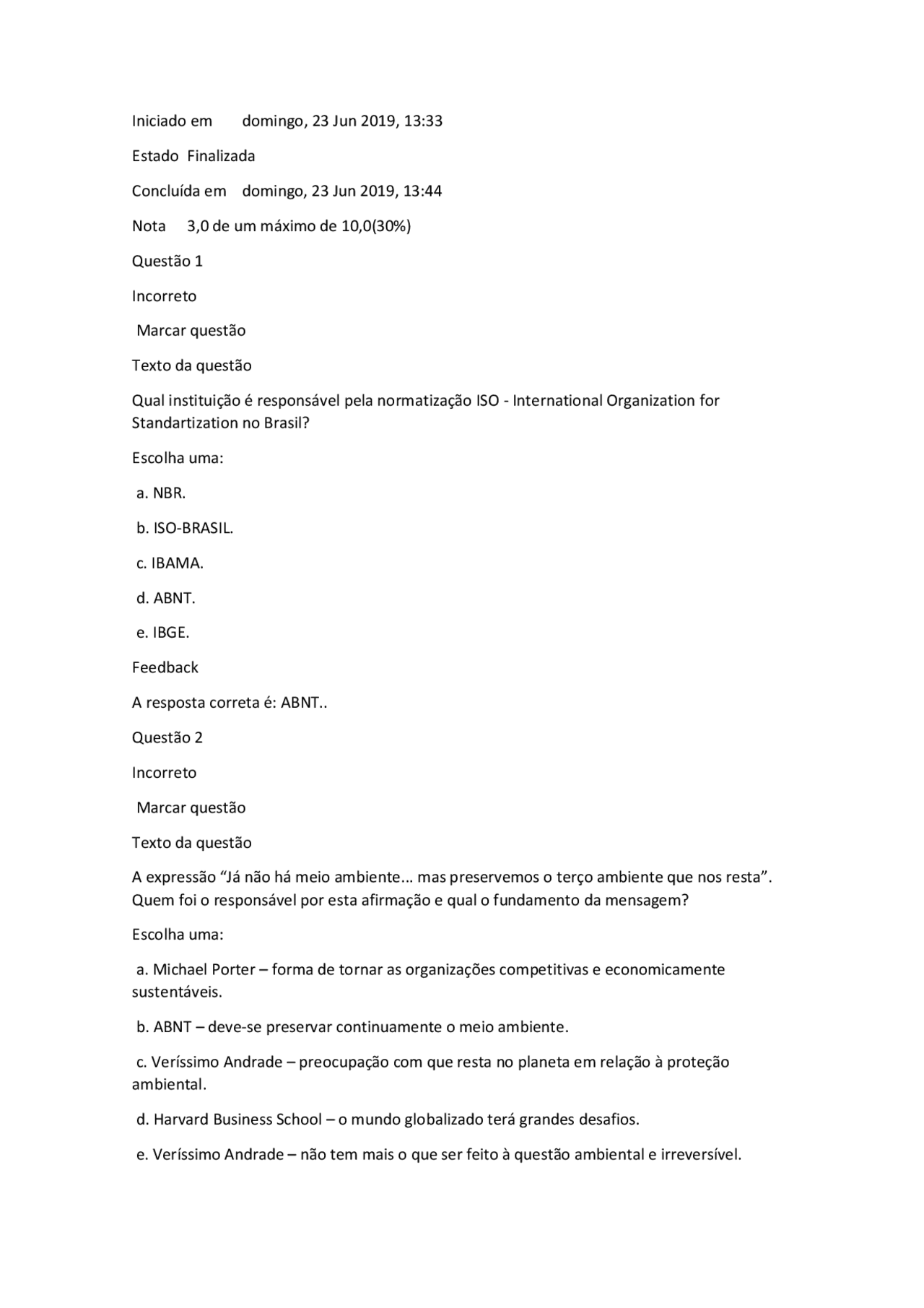 Gestão Ambiental Exercícios Exercícios Gestão Ambiental Docsity