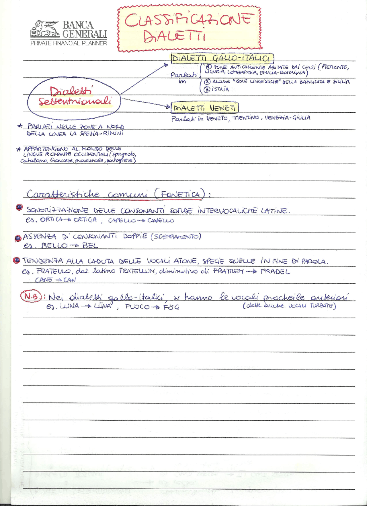 Classificazione Dei Dialetti Italiani Docsity