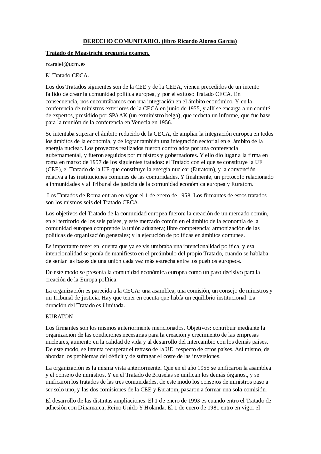 Apuntes Derecho Comunitario Docsity
