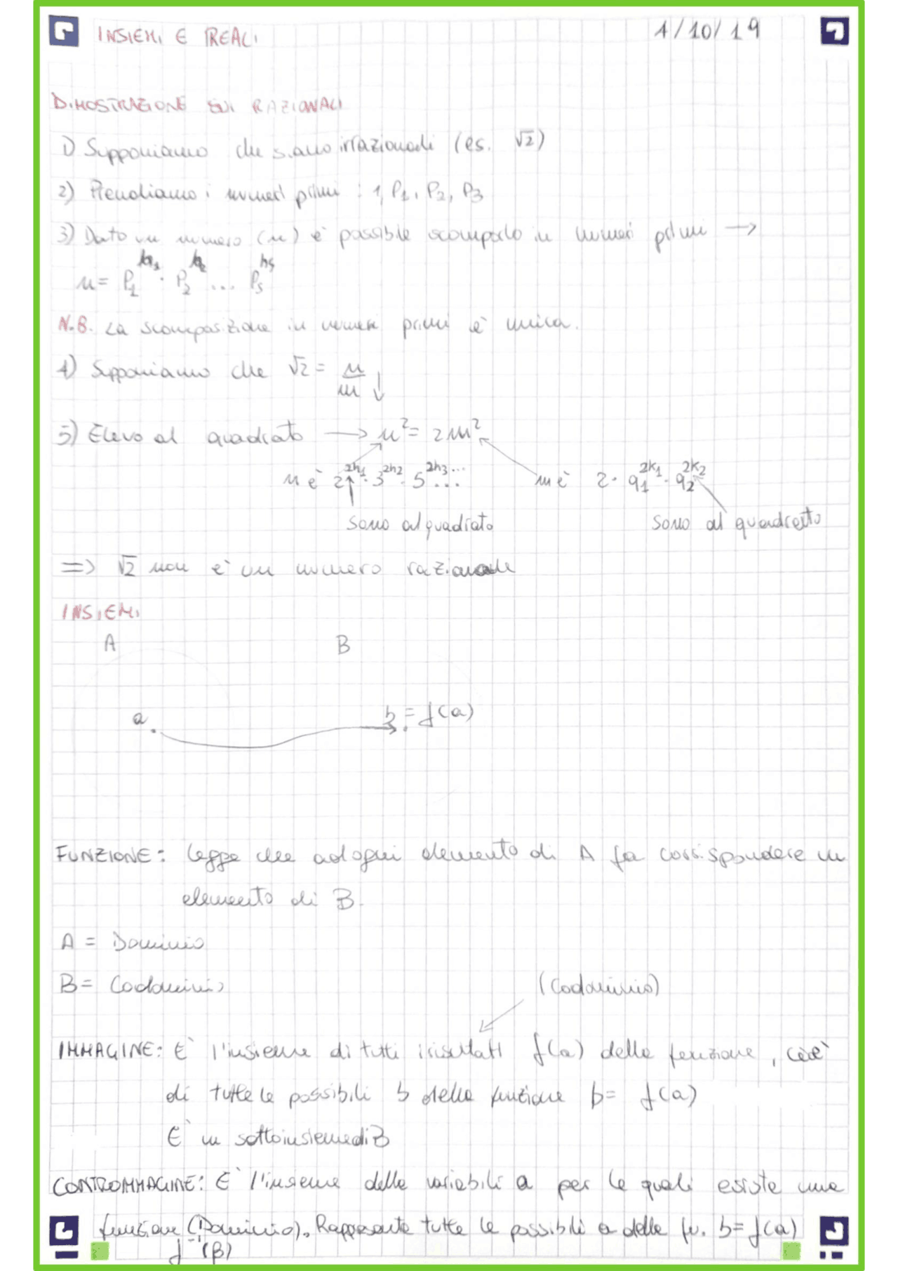 Insiemistica Analisi 1 File 2 Appunti Di Analisi Matematica I Docsity