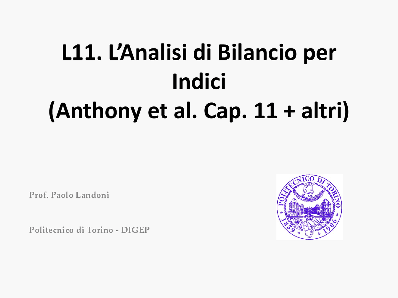 Slides Prima Parte Corso Docsity
