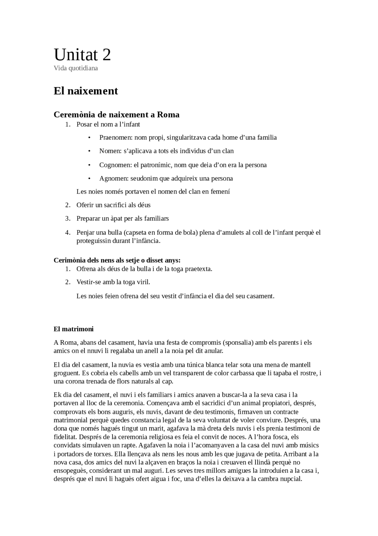 LlatÍ 1r Batxillerat Apuntes De Latín Docsity