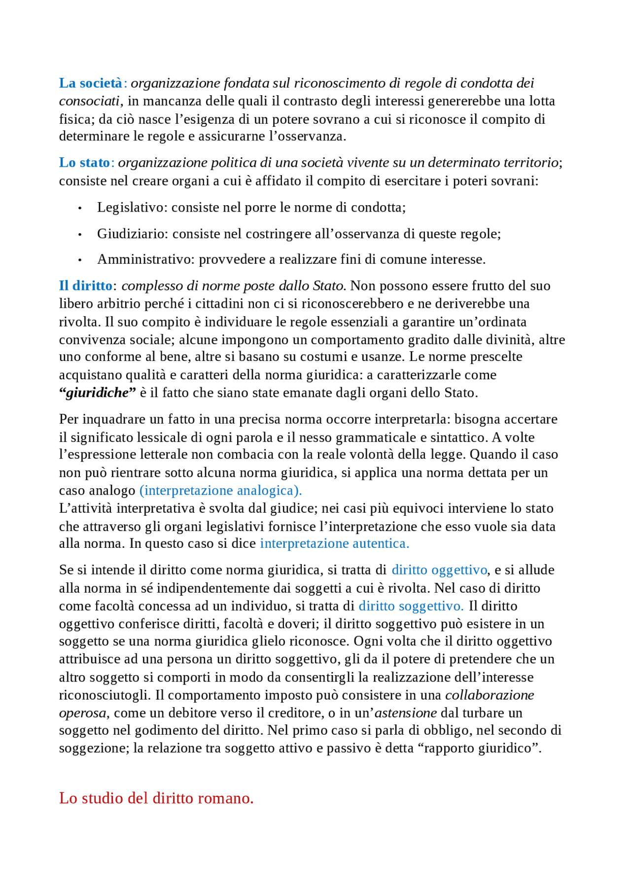 Riassunto Schematico Diritto Romano Docsity