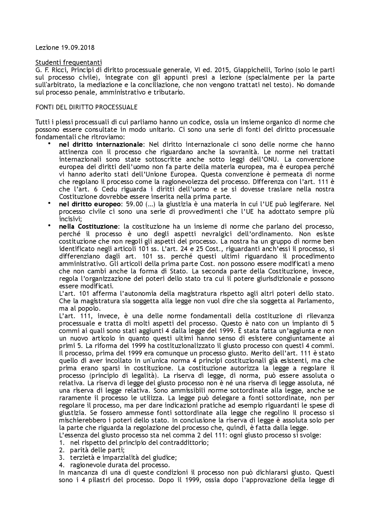 Appunti Di Tutele Giurisdizionali E Procedure Alternative Docsity