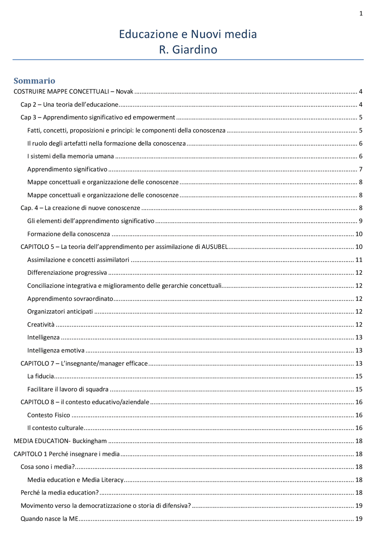 Didattica E Nuovi Media Docsity